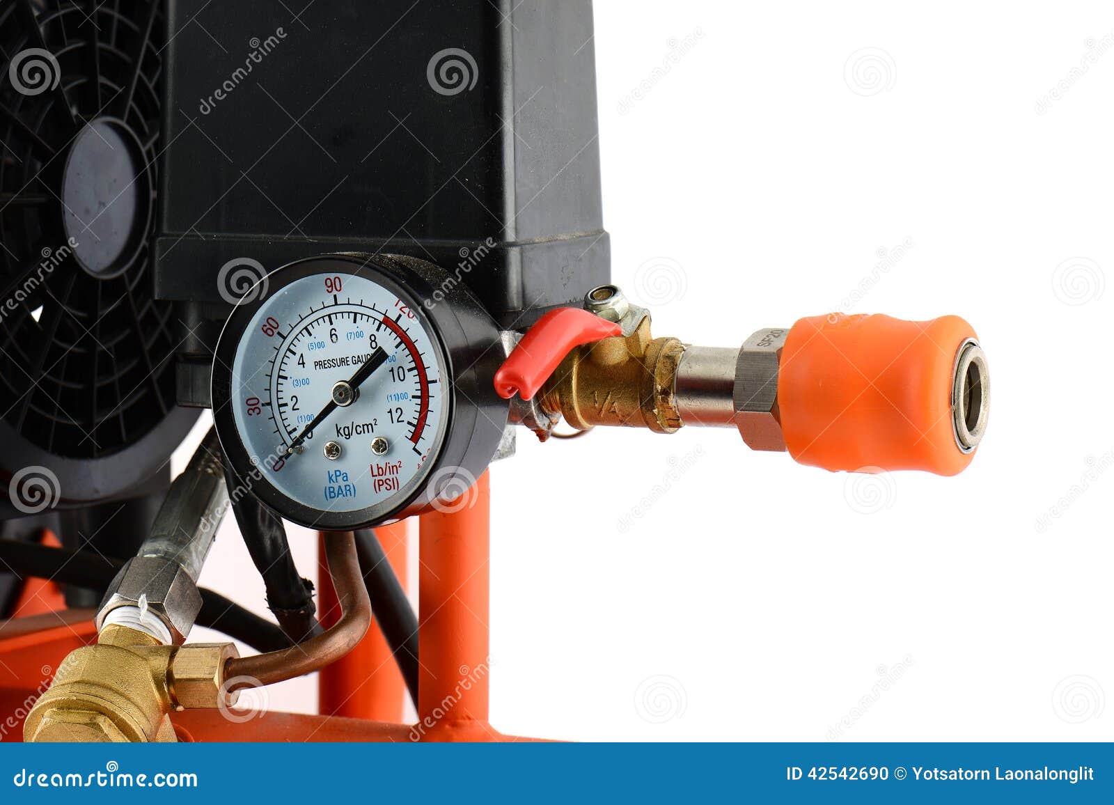 Valve compressor stock photo. Image of close, manometer - 42542690