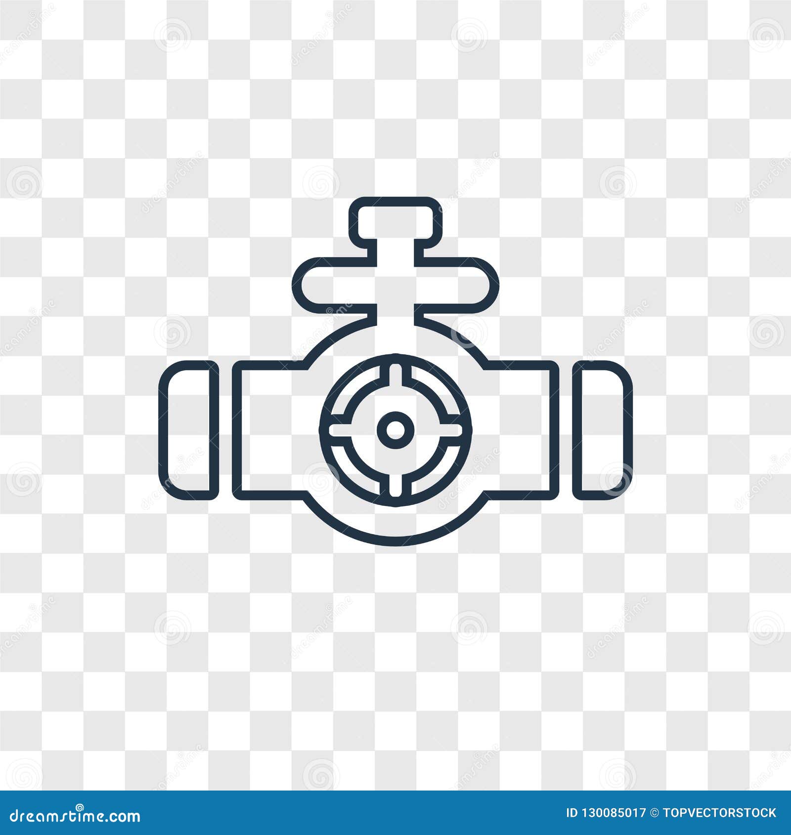 Valve Concept Vector Linear Icon Isolated on Transparent Background ...