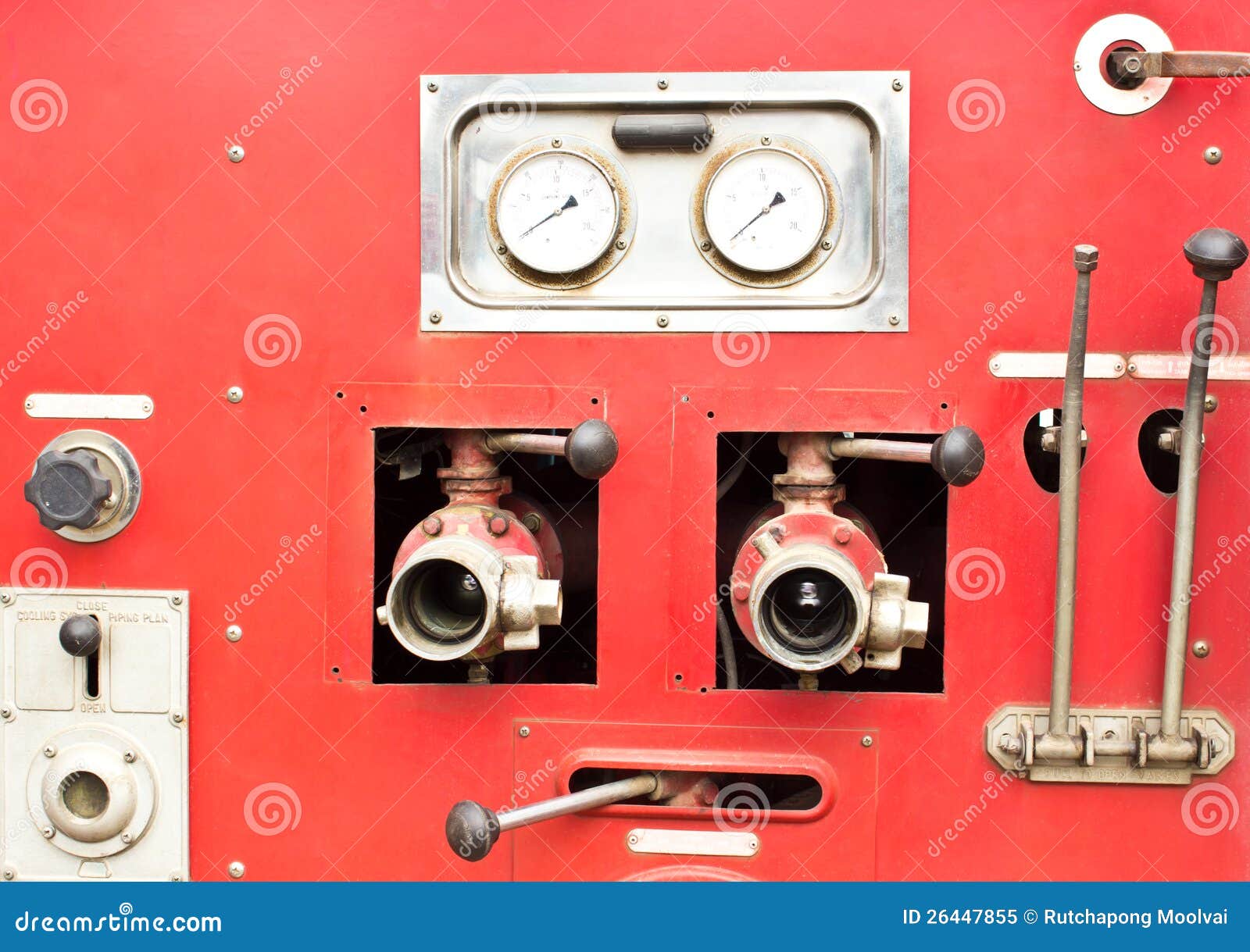 Valve Control on Fire Truck Stock Image - Image of truck, detail: 26447855