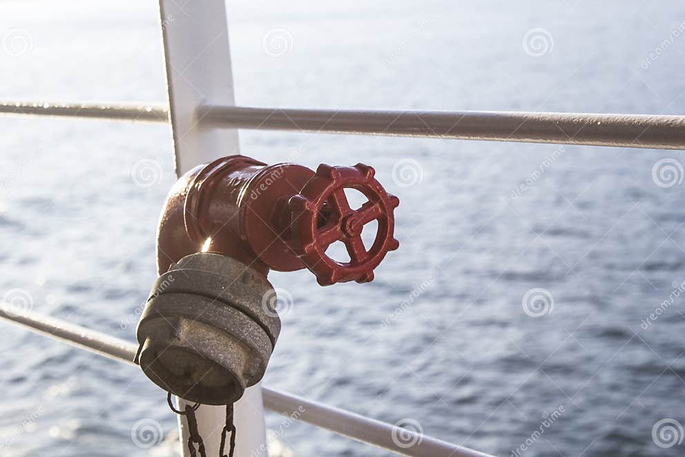 Valve on deck of a ship stock photo. Image of pipe, tubing - 45892134