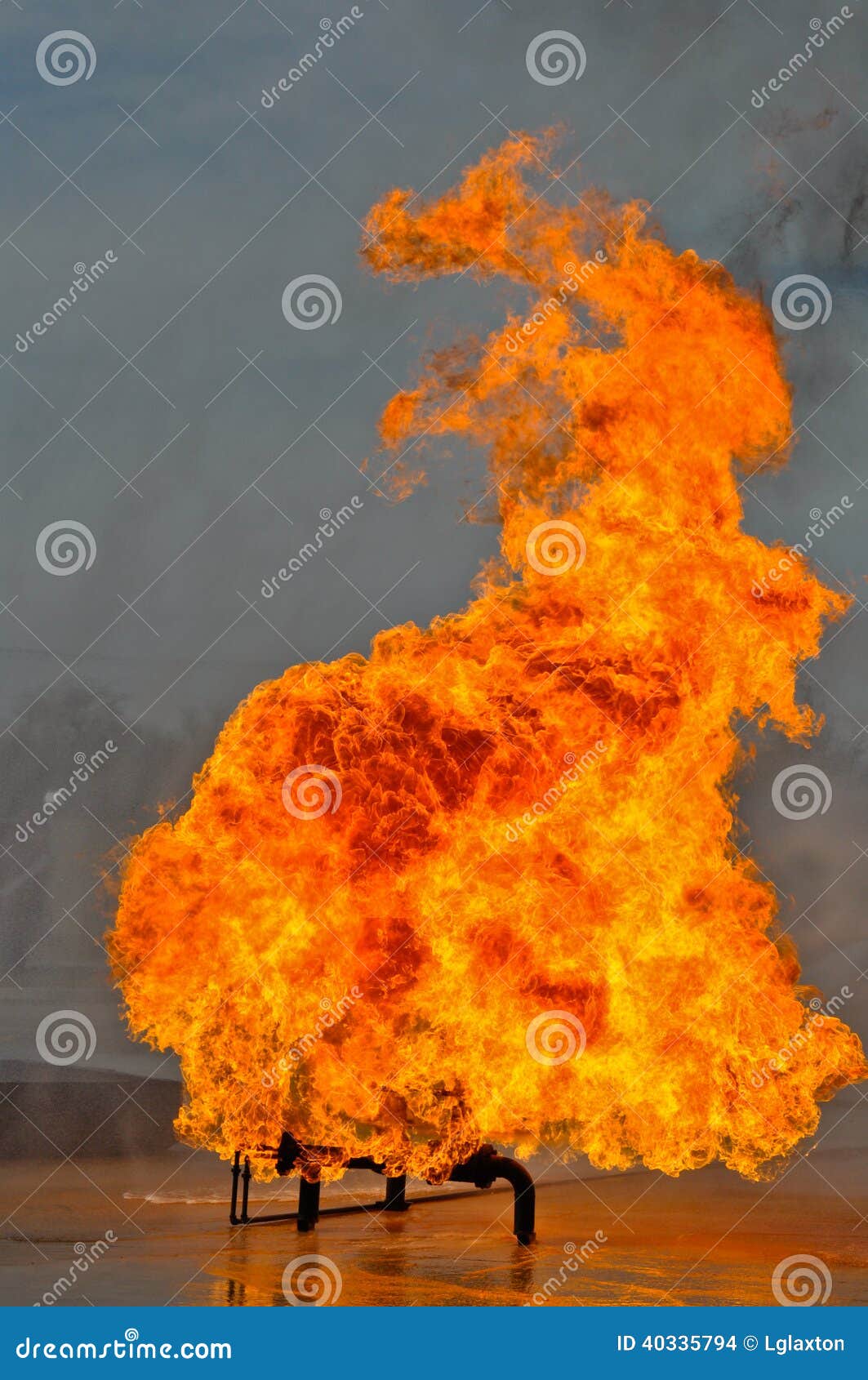 Valve on Fire with High Flames Stock Photo - Image of fire, blue: 40335794