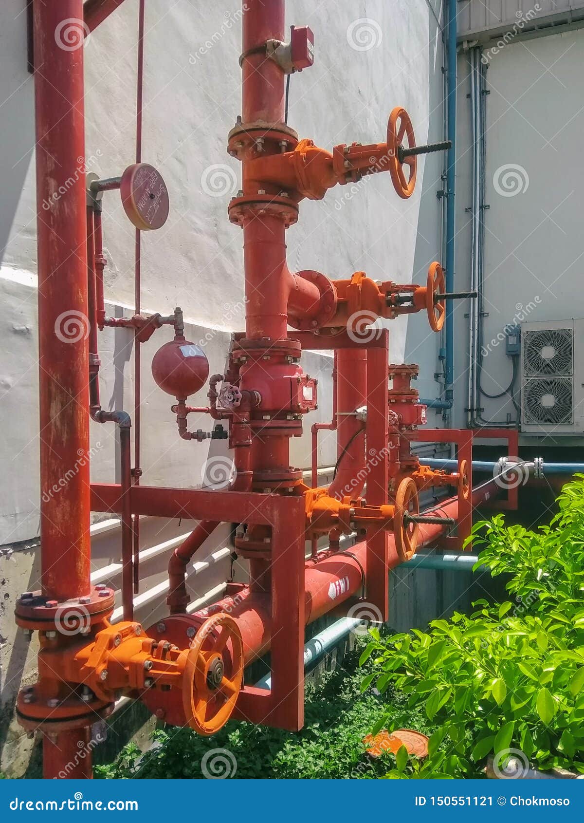 Valve Fire Protection Pipe stock image. Image of industry - 150551121
