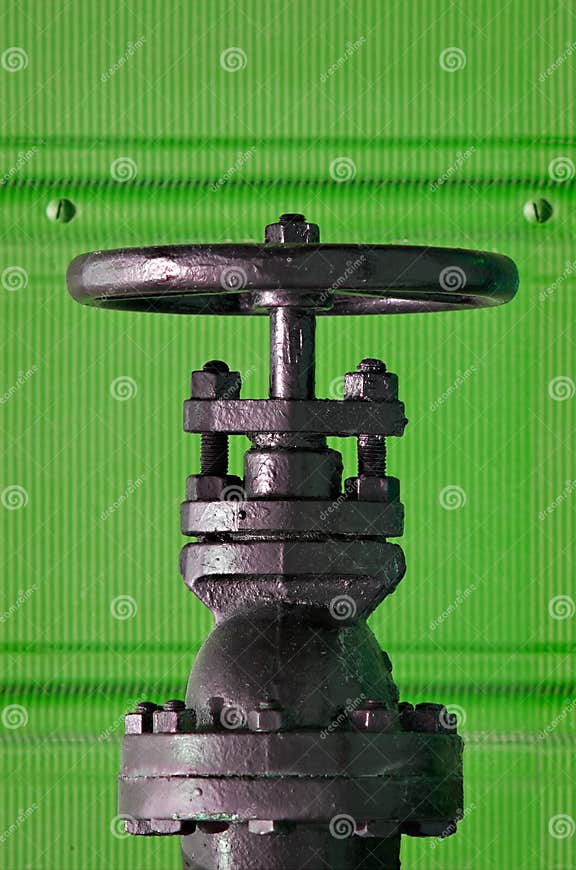 Valve on Green stock image. Image of black, components - 2562595