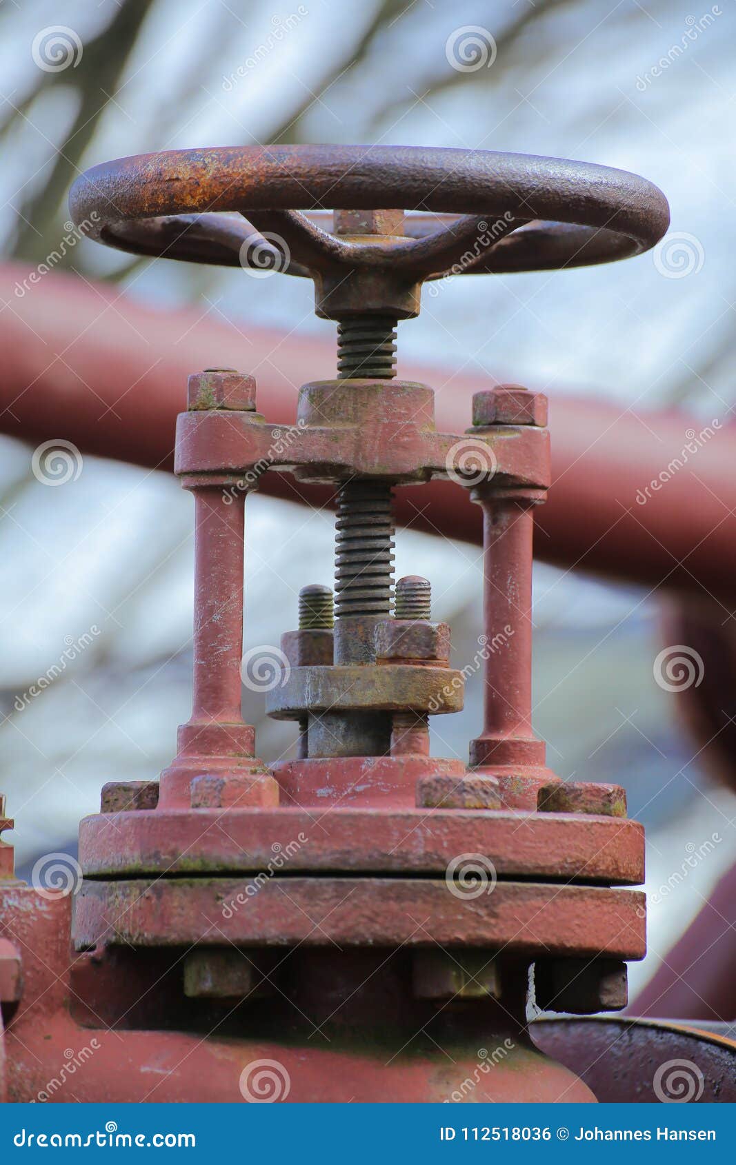 Valve of a Historical Red Steam Engine Stock Photo - Image of steam ...