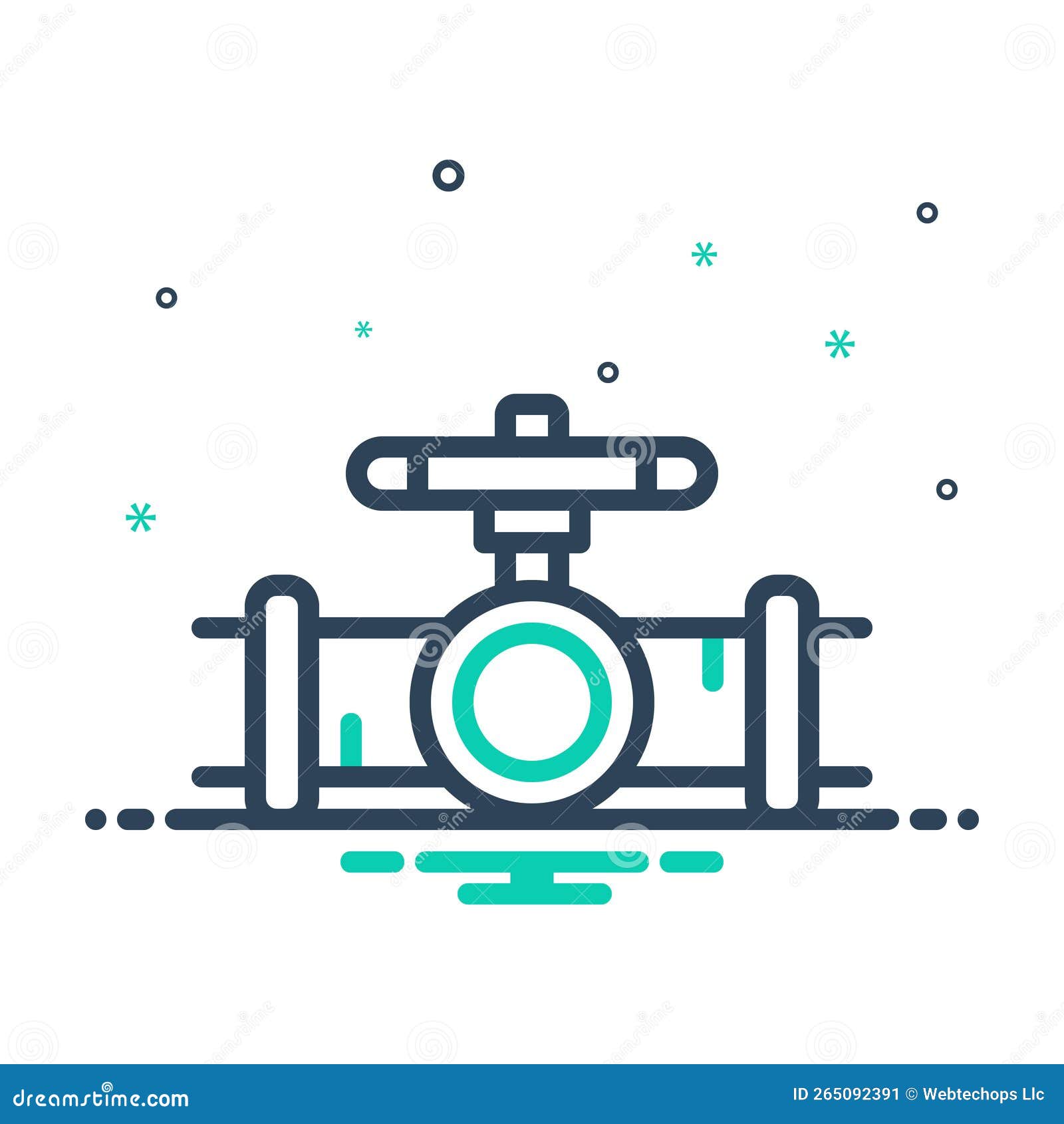 Mix Icon for Valve, Water Supply and Pipeline Stock Vector ...
