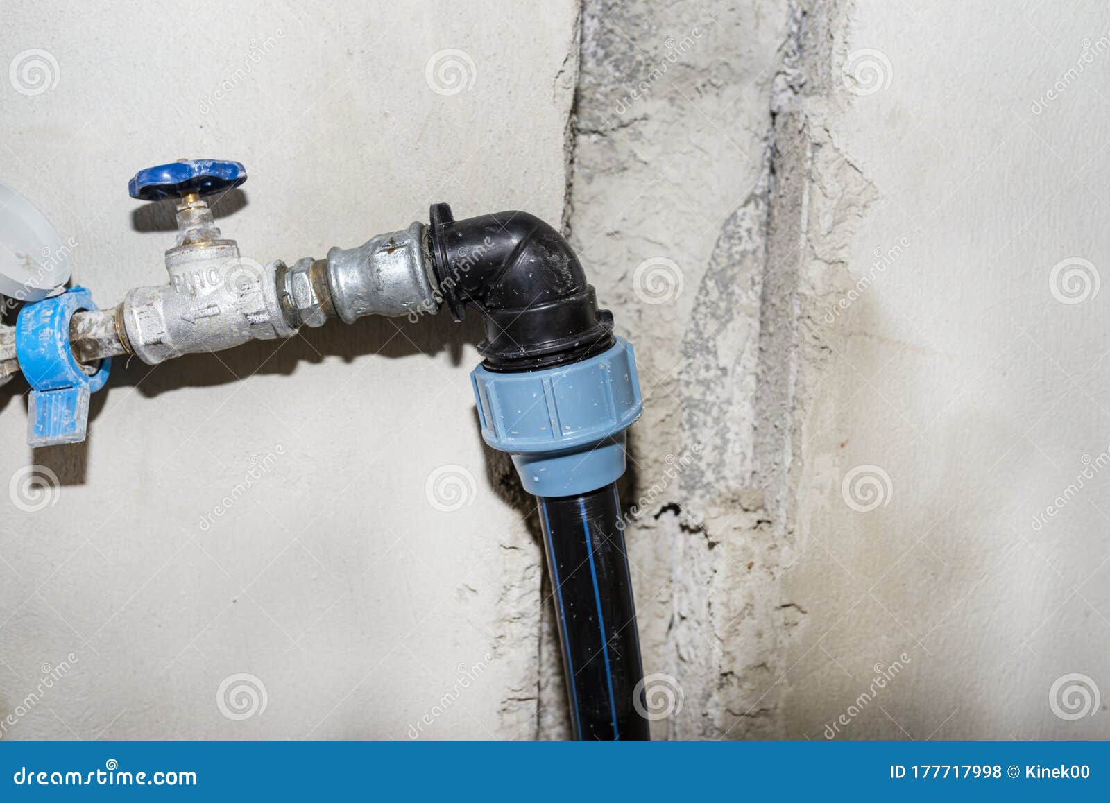 Valve from the Main Water Supply Coming Out of the Floor, Home Water ...