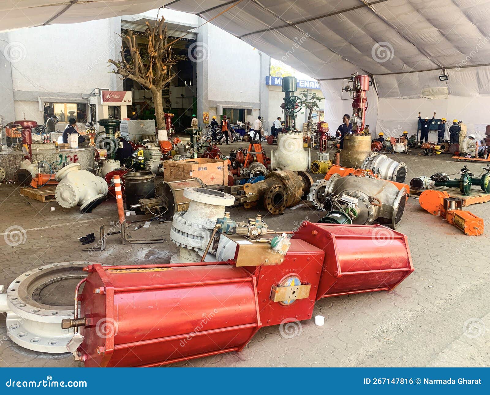 Valve Maintenance at Industrial Plant Editorial Photo - Image of ...