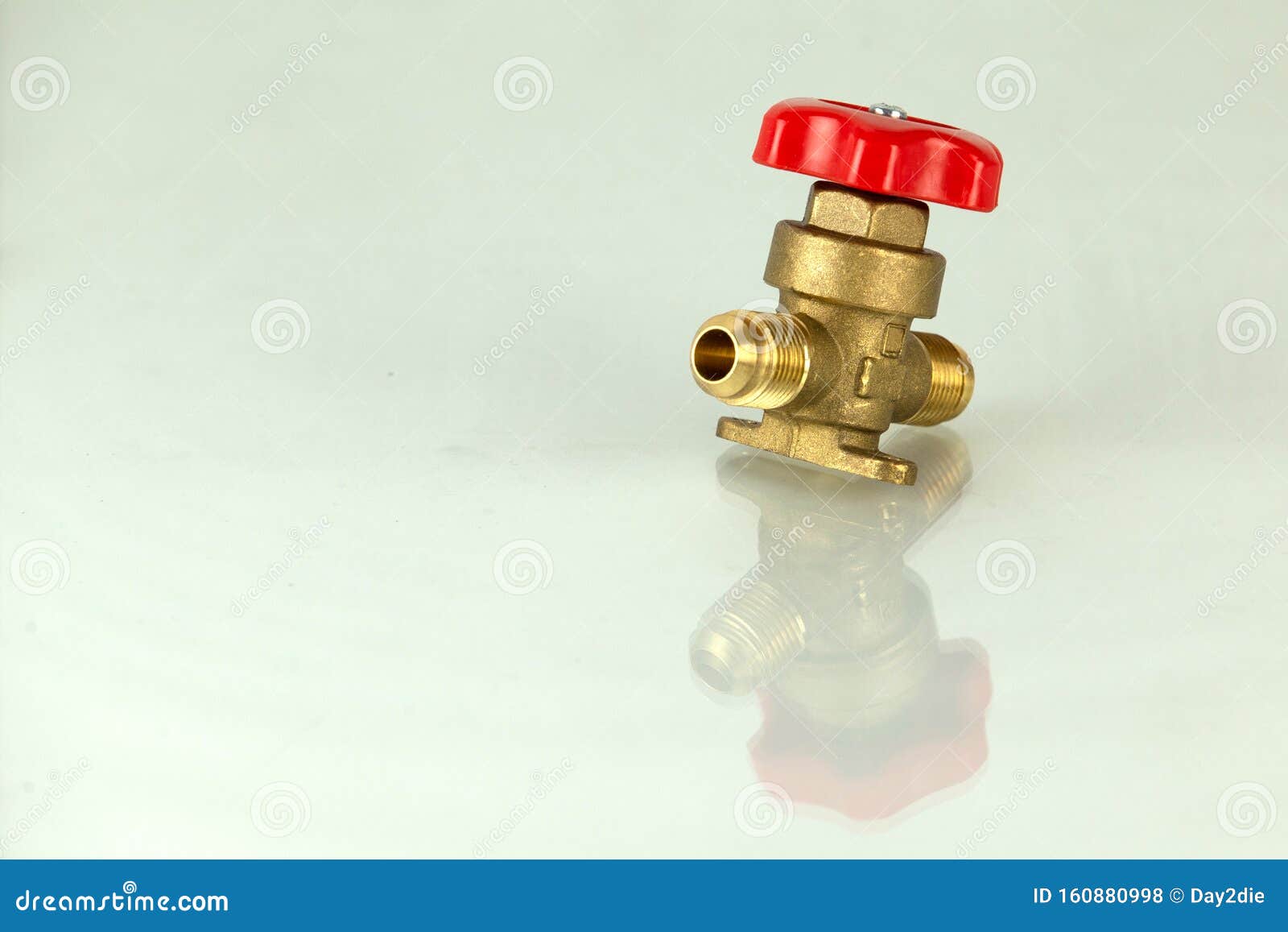 Stop valve for AC split. stock photo. Image of fitting - 160880998