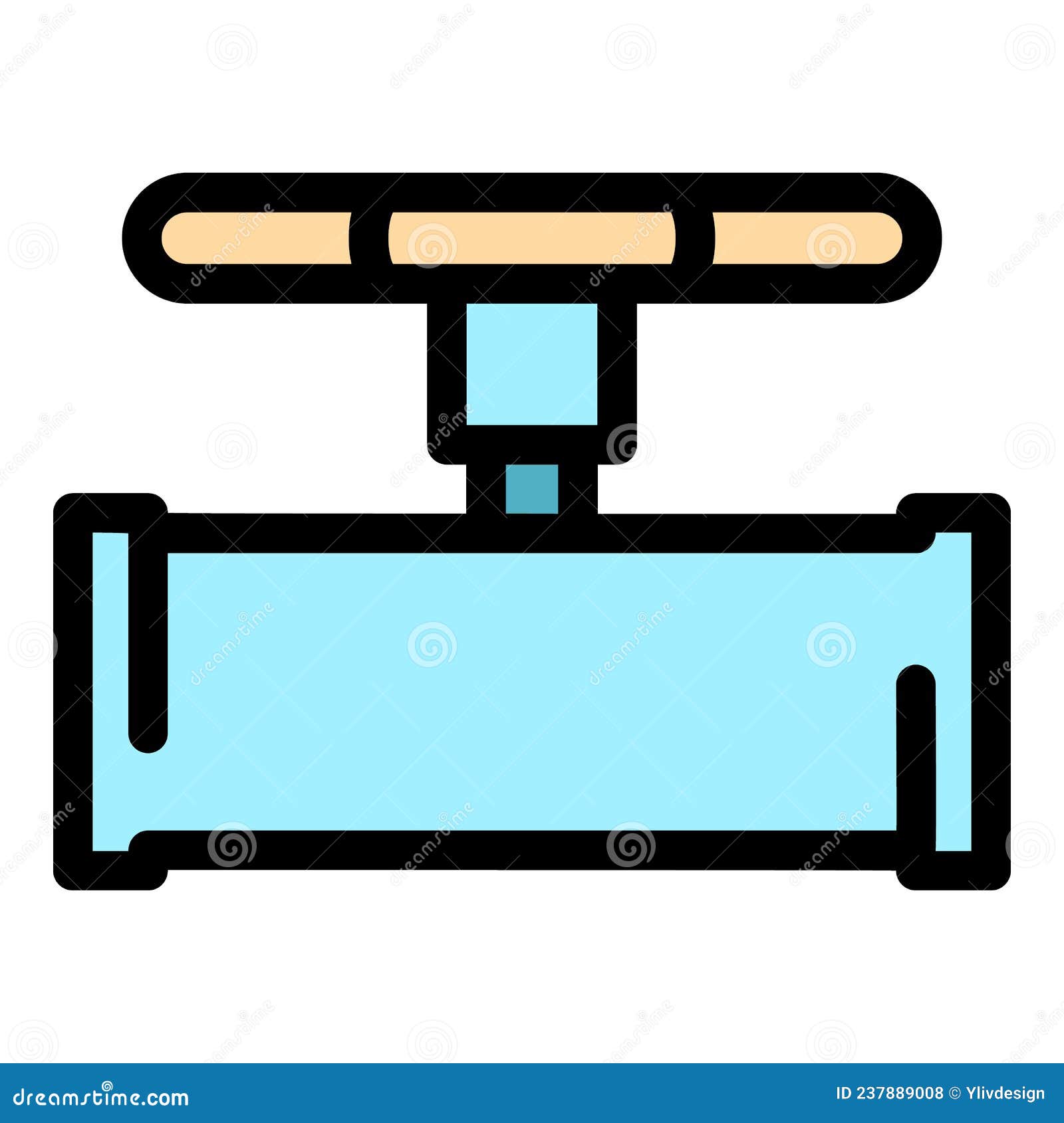 Valve Pipe Icon Color Outline Vector Stock Vector - Illustration of ...