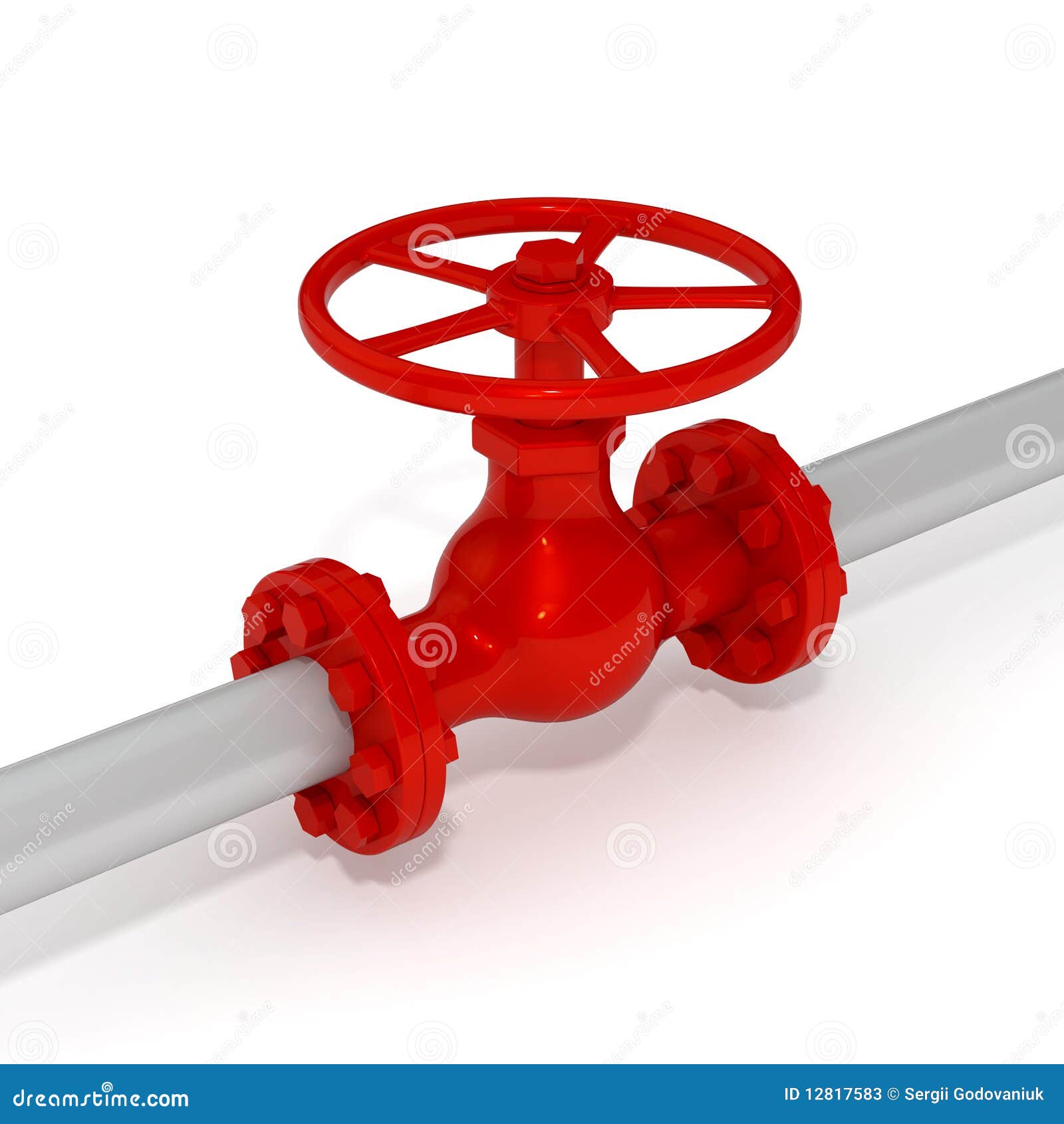 Valve on pipeline stock illustration. Illustration of energy - 12817583