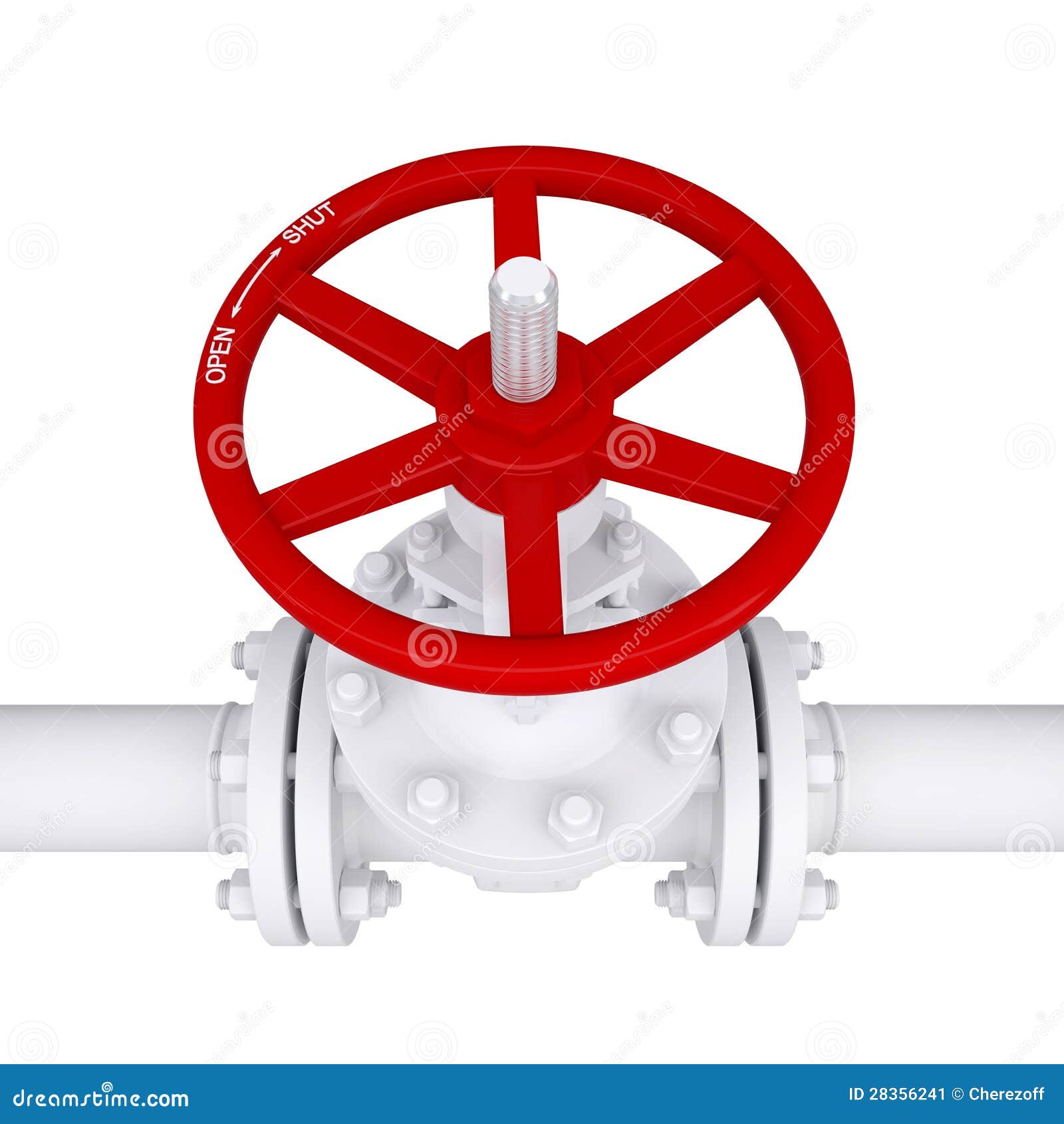 Valve on the pipeline stock illustration. Illustration of industrial ...