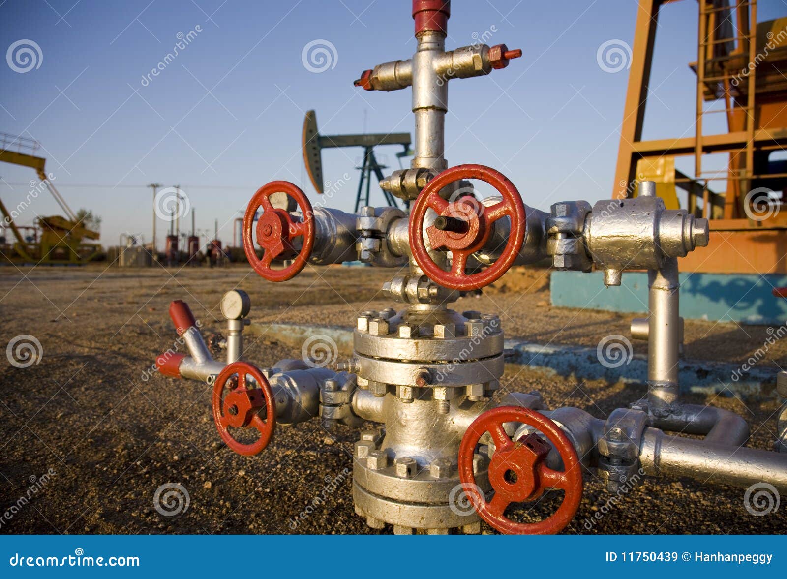 Valve on Production Wellhead Stock Image - Image of business, natural ...