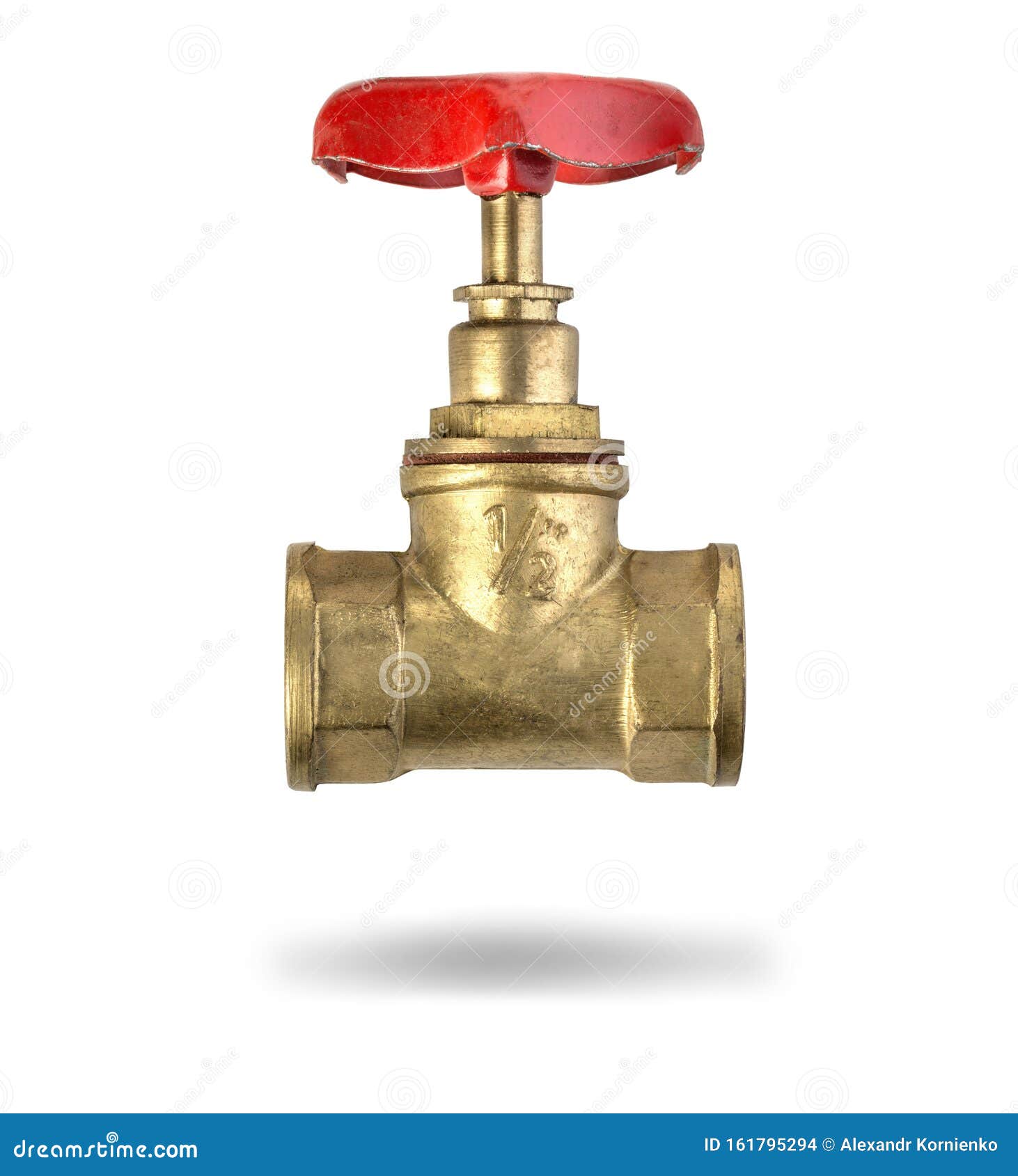 Valve with red handle stock photo. Image of pipe, equipment - 161795294