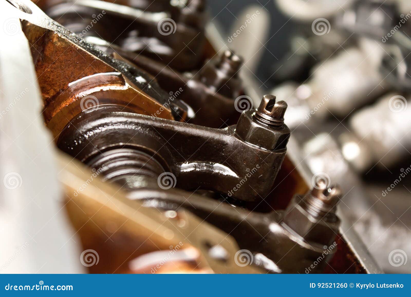 Valve tappets stock photo. Image of mechanical, hand - 92521260