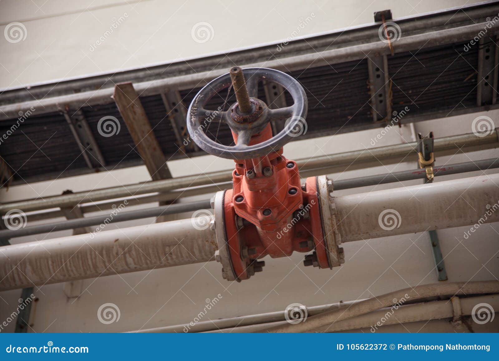 Valve Water Pipe of Office Modern Stock Photo - Image of building ...