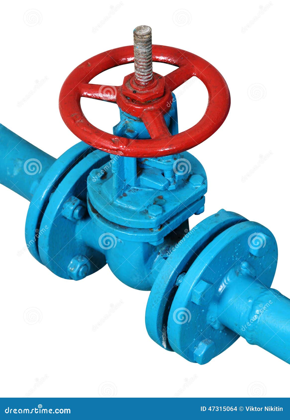 Valve on a White Background Stock Photo - Image of flywheel, connection ...