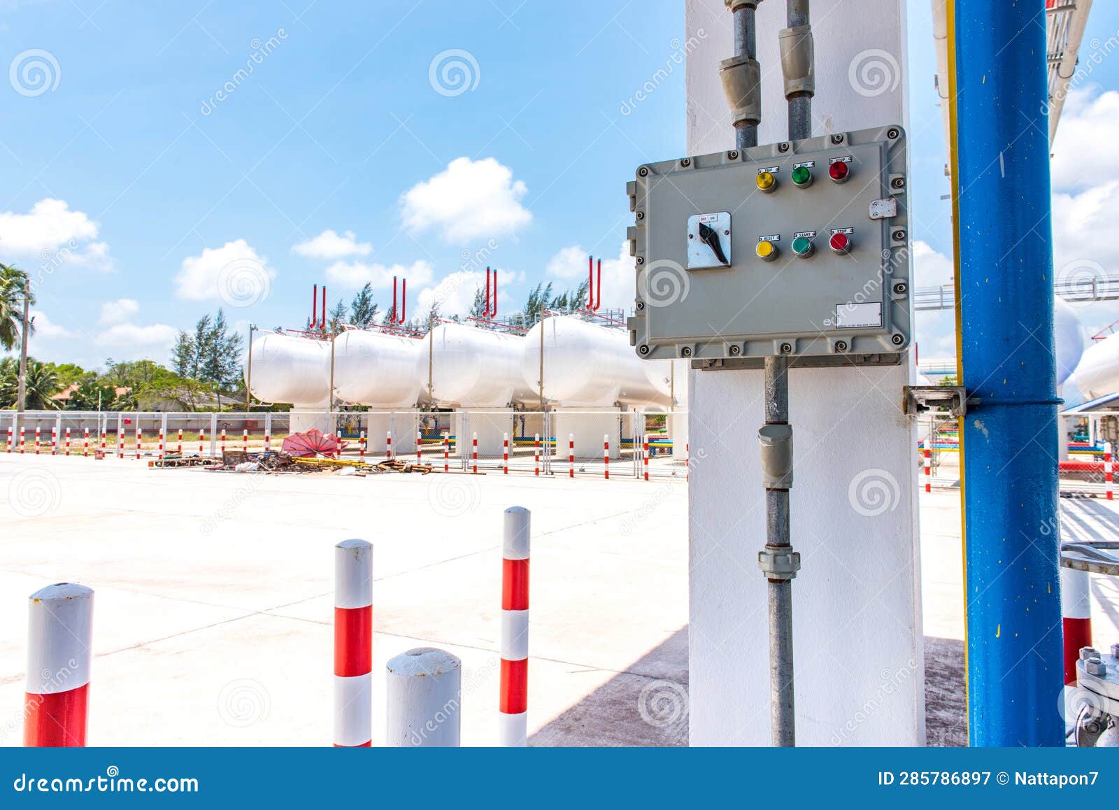 Valves Gas Pipeline and Storage of Gasoline. Stock Image - Image of ...