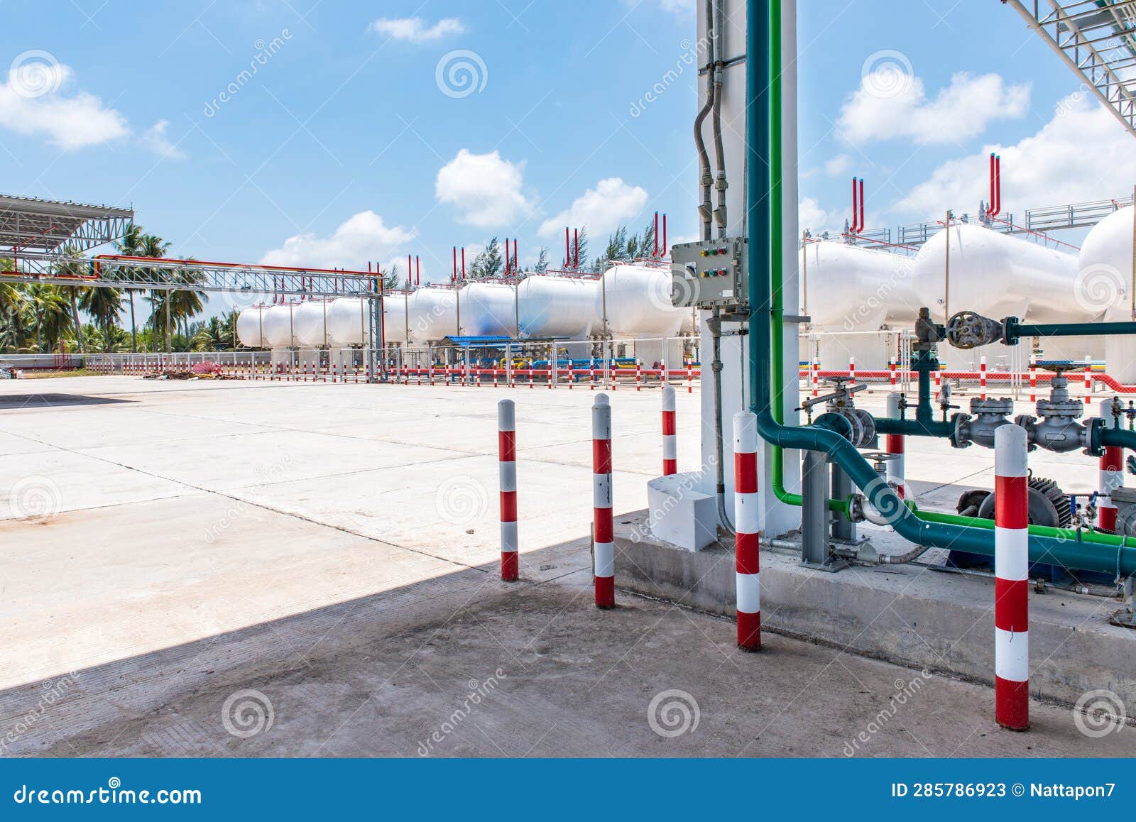 Valves Gas Pipeline and Storage of Gasoline Stock Image - Image of ...