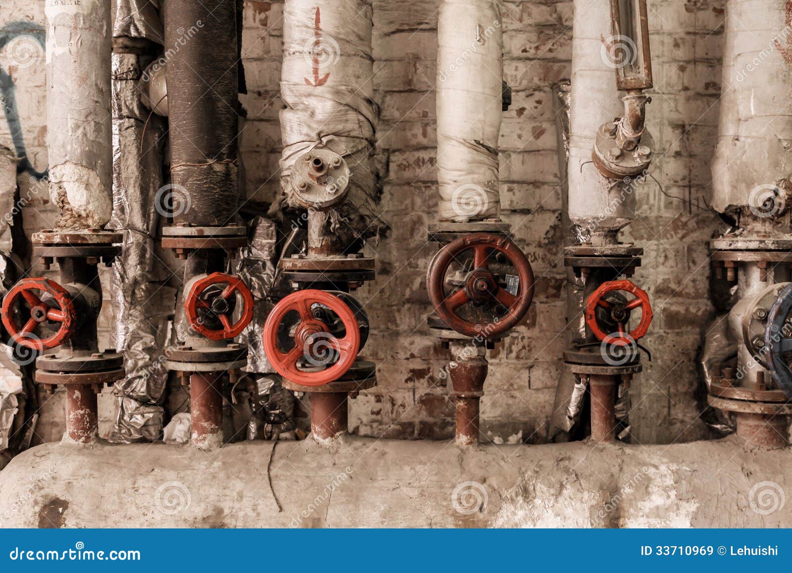 Valves of Old Steam at Factory Stock Image - Image of corrosion ...