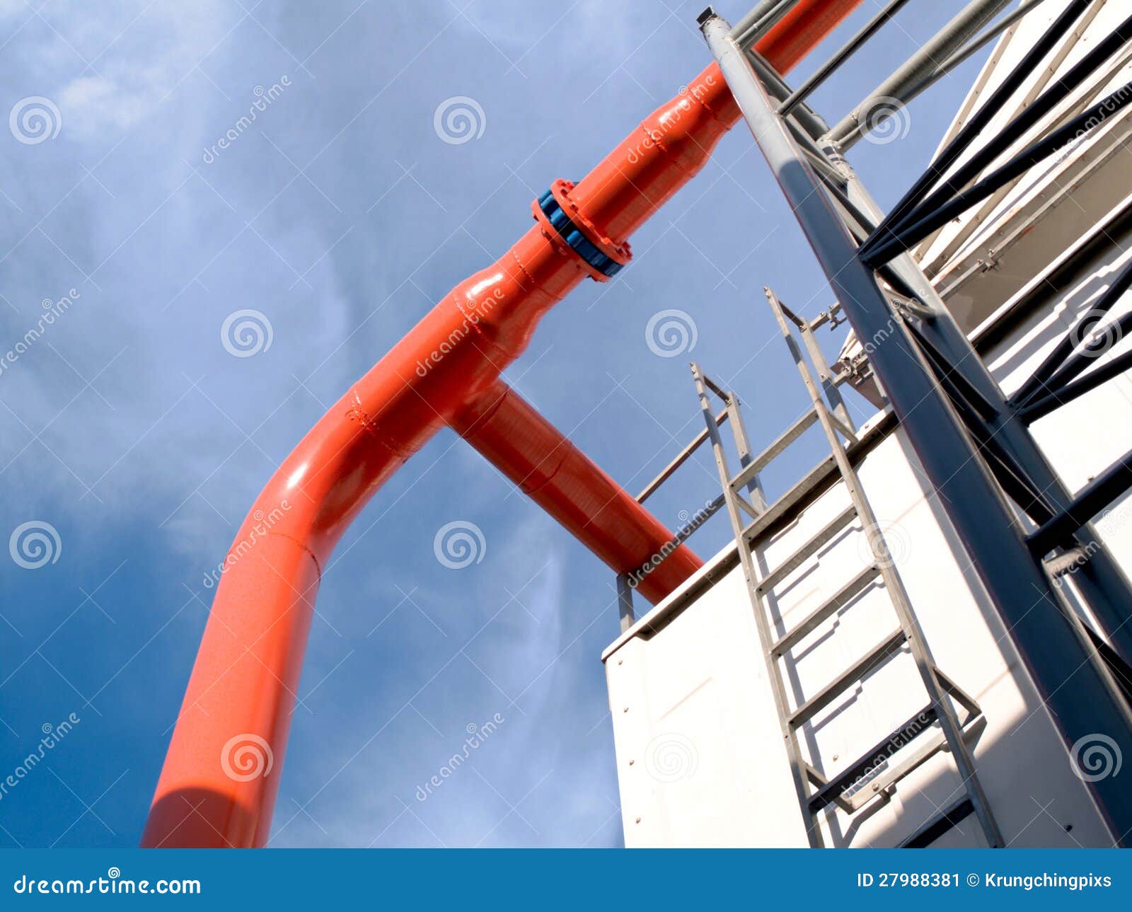 Valves and Orange Steel Pipes Stock Image - Image of global, heat: 27988381