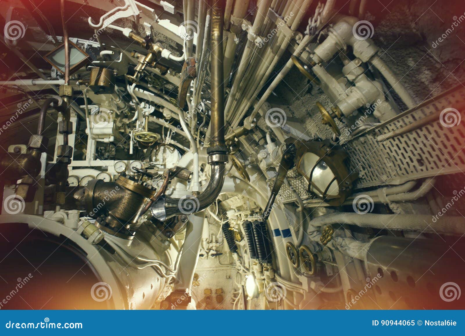Valves and Pipes in Old Submarine Stock Image - Image of interior, ship ...