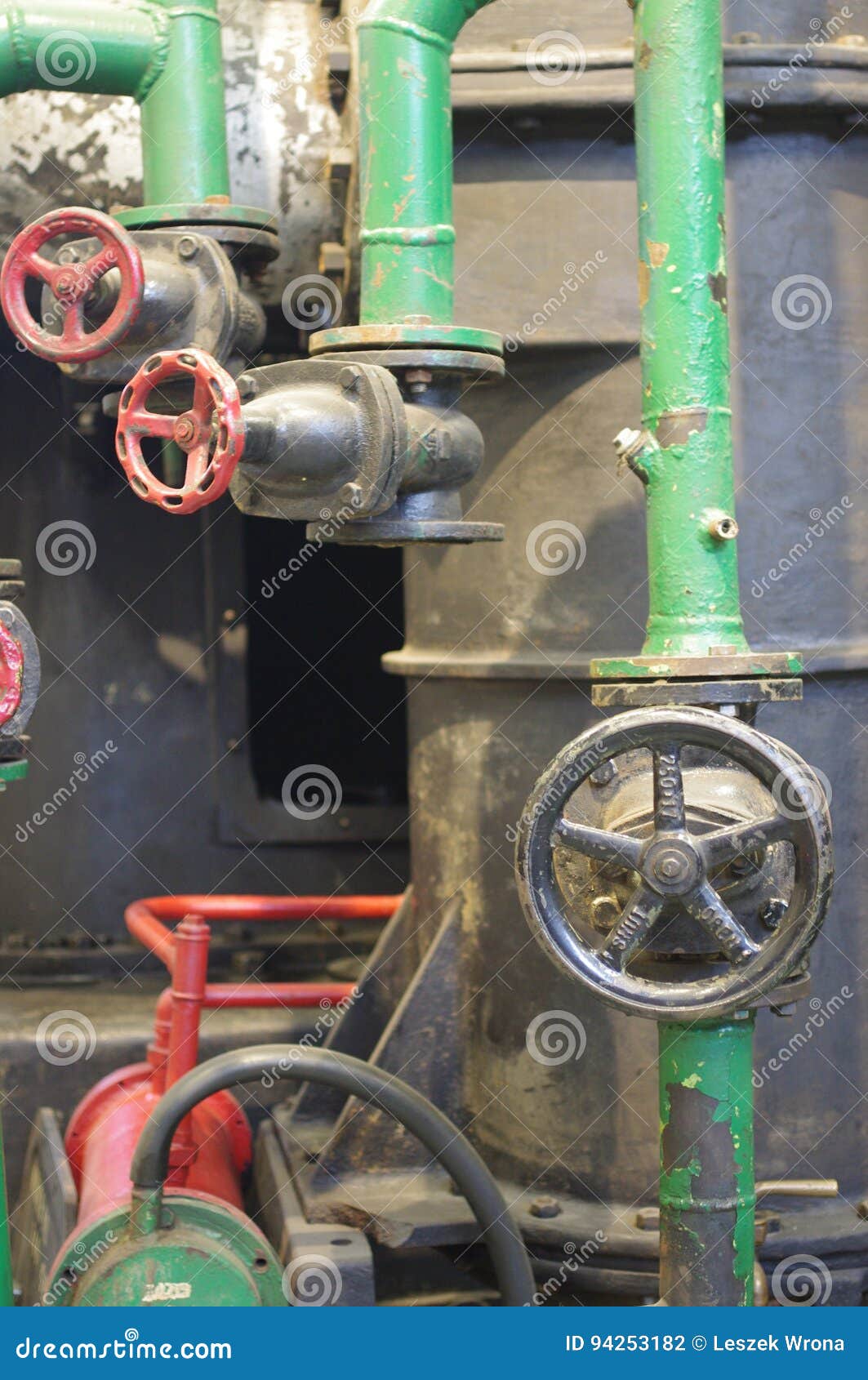 Valves and pipings stock photo. Image of action, engine - 94253182
