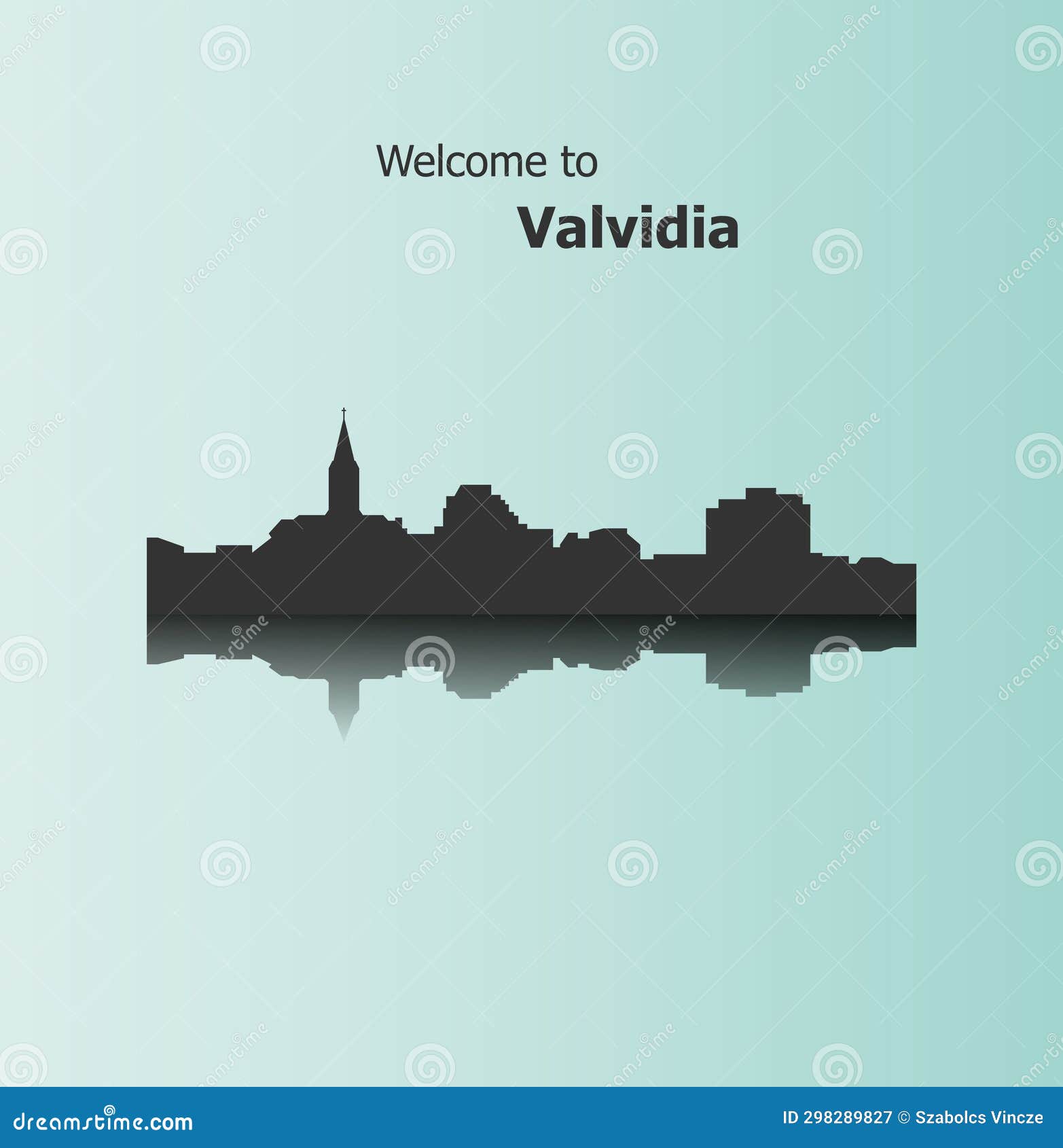 Valvidia, Chile stock vector. Illustration of house - 298289827