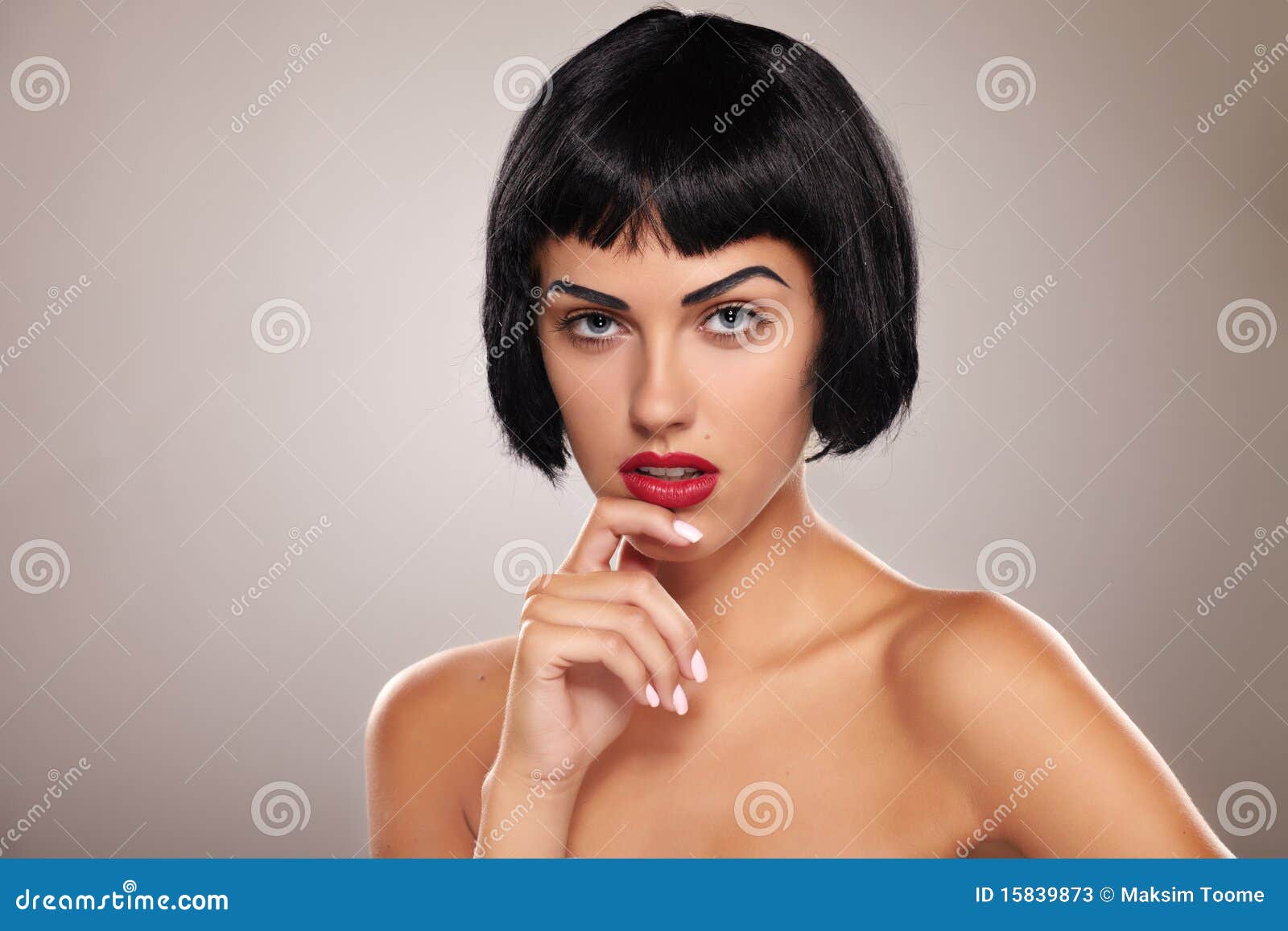 Vamp stock image. Image of grey, closeup, brunette, caucasian - 15839873