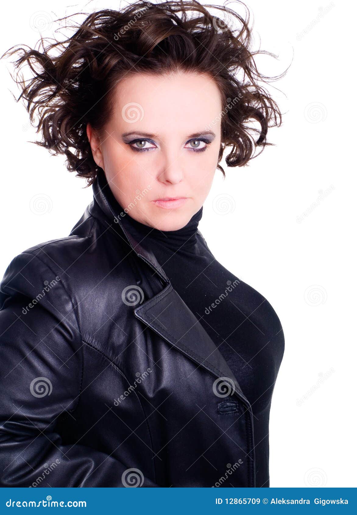 Vamp Woman Over White Background Stock Image - Image of woman, fashion ...