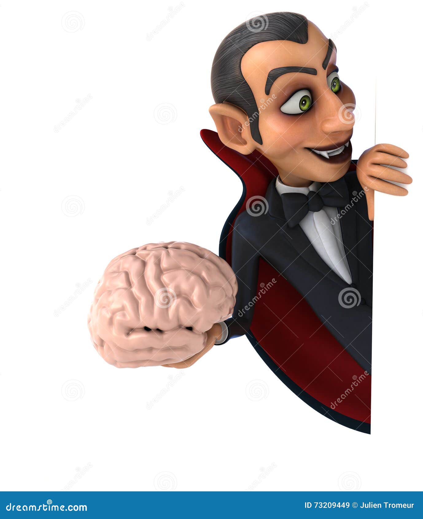 Vampire stock illustration. Illustration of emotion, brain - 73209449