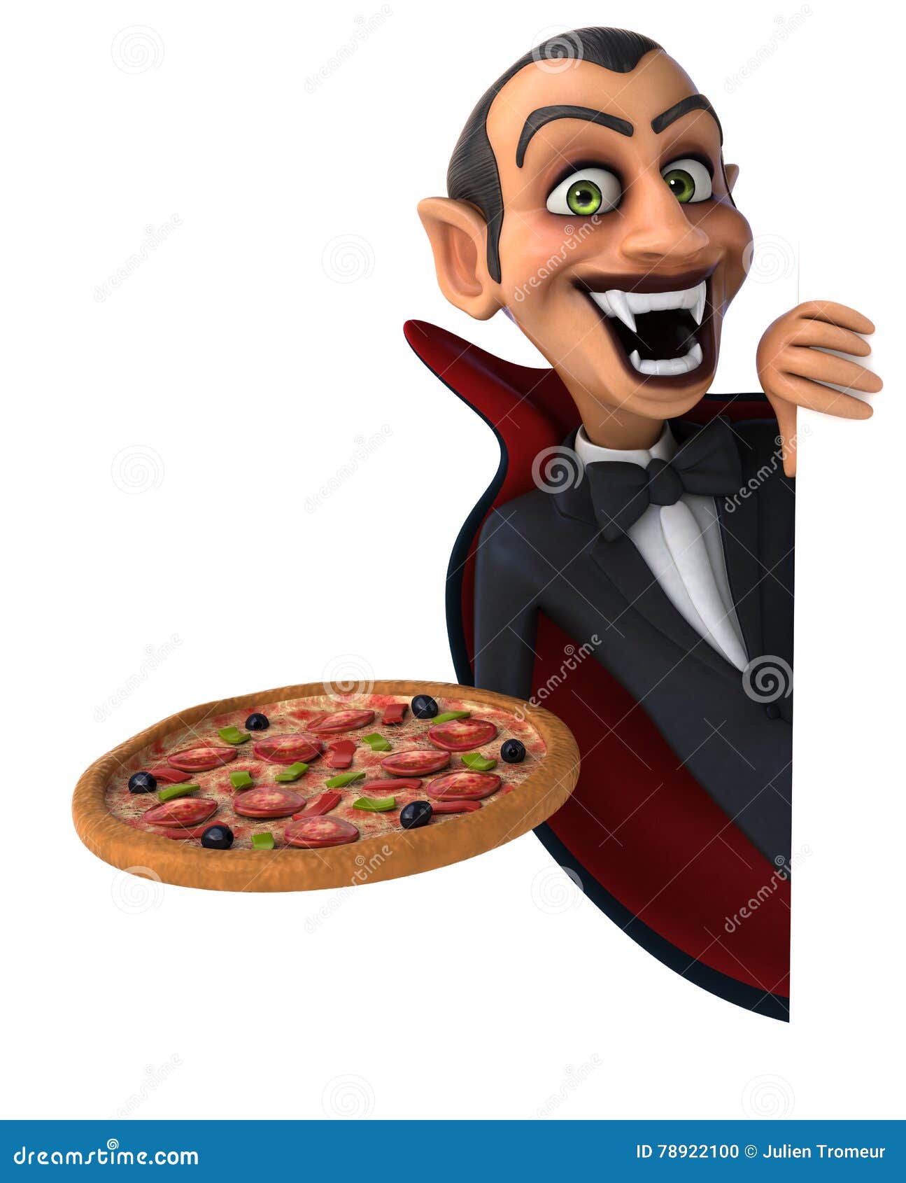 Vampire stock illustration. Illustration of fangs, pizza - 78922100