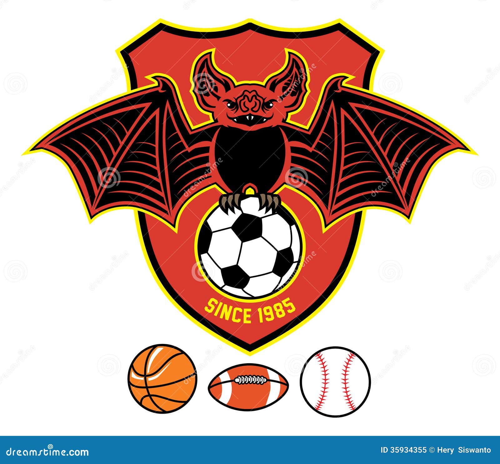 Vampire Bat As a Sport Mascot Stock Vector - Illustration of spread ...