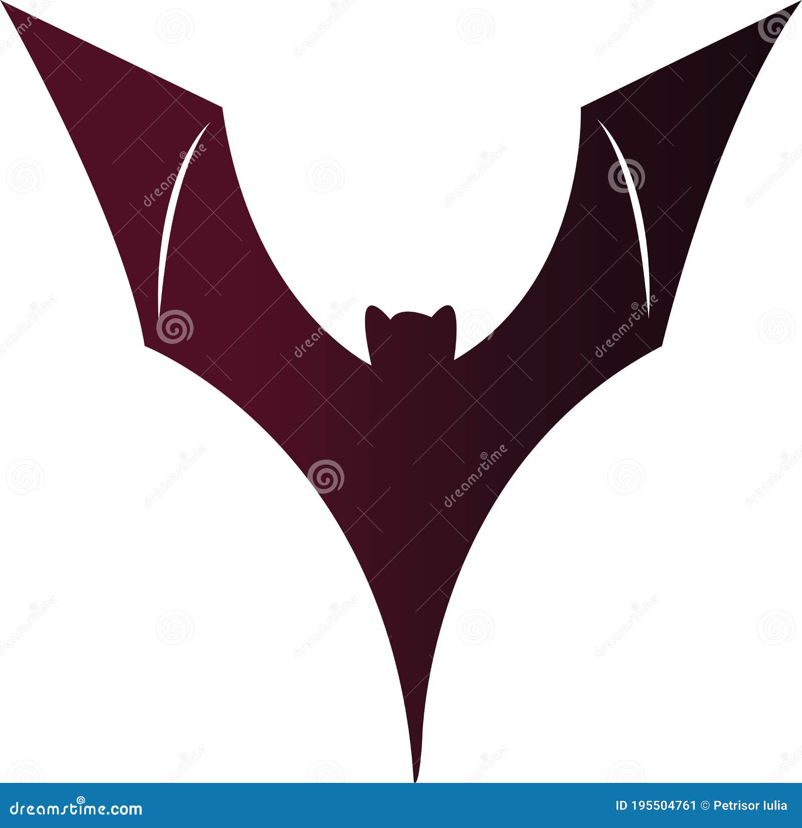 Vampire Bat, Black Vector Illustration. Stock Vector - Illustration of ...