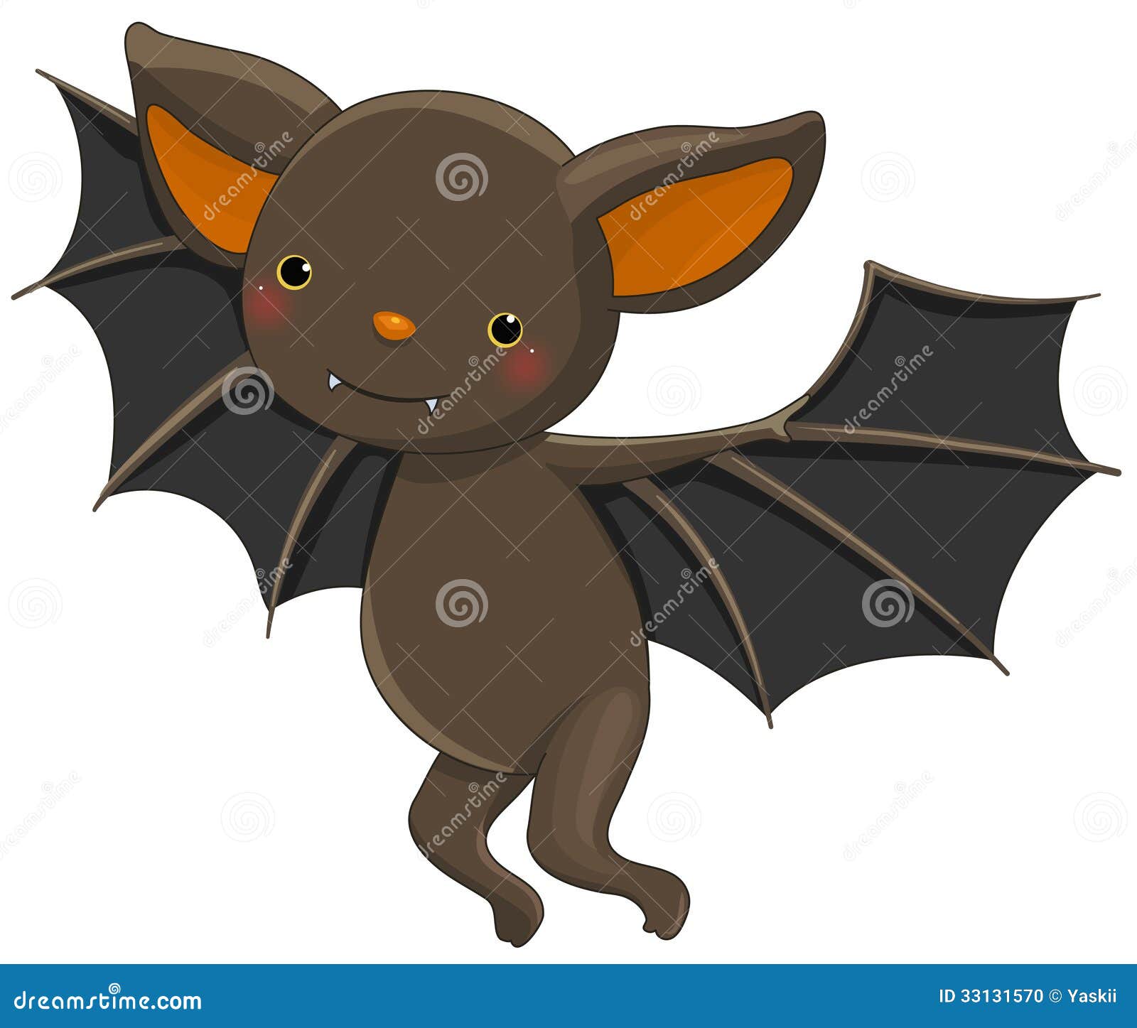 Vampire Bat Cartoon Character Stock Vector - Illustration of night ...
