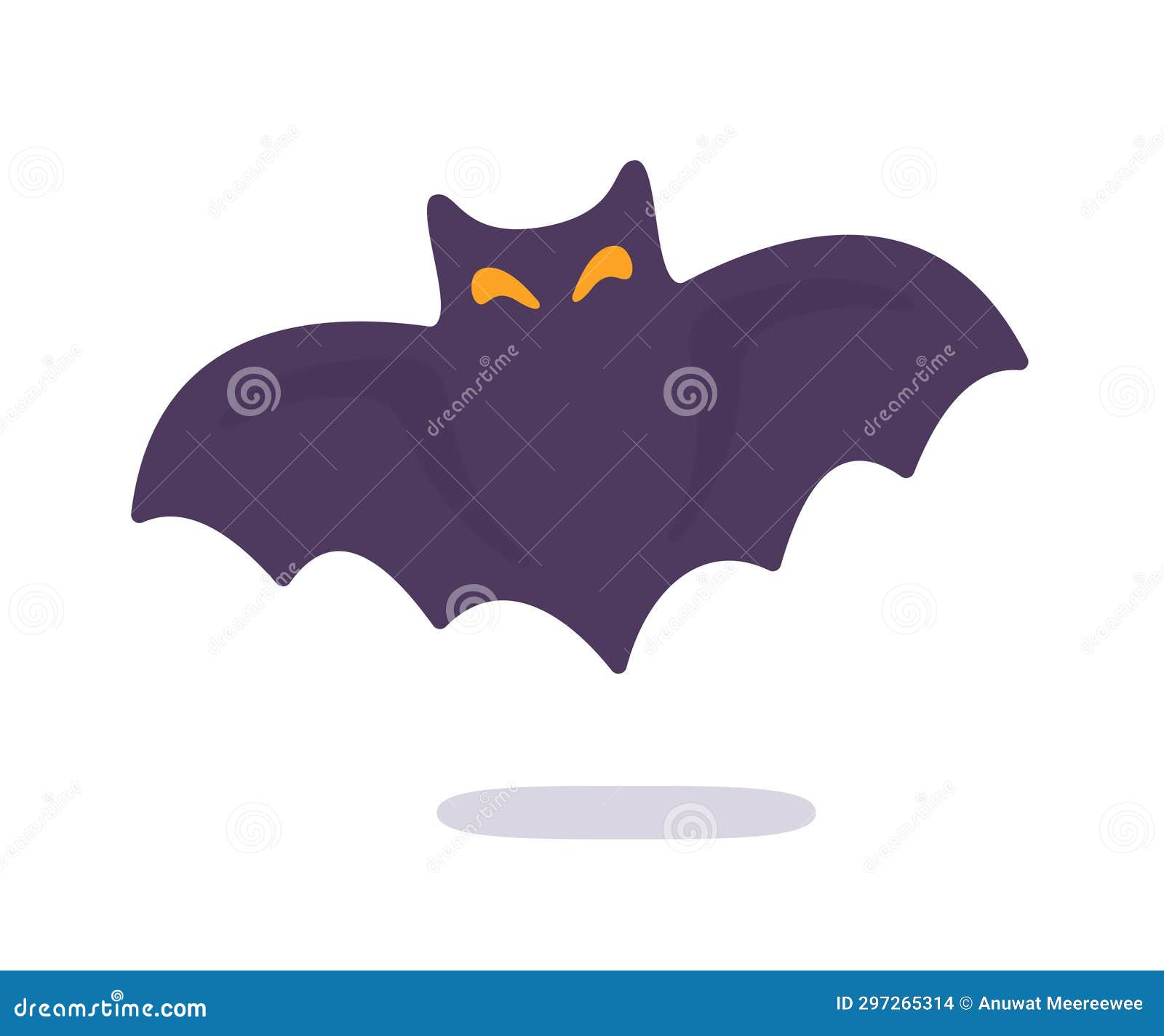 Vampire Bat Cartoon Scary Ghost Bat Blood on Halloween Stock Vector ...