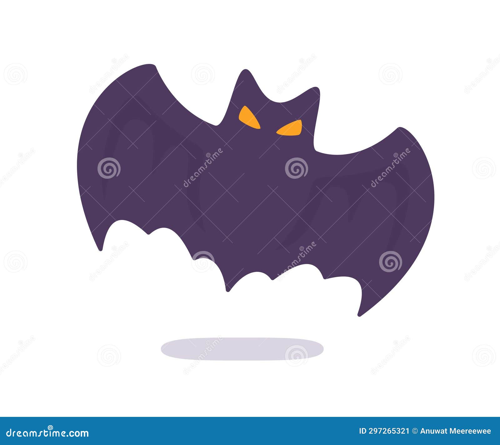 Vampire Bat Cartoon Scary Ghost Bat Blood on Halloween Stock Vector ...