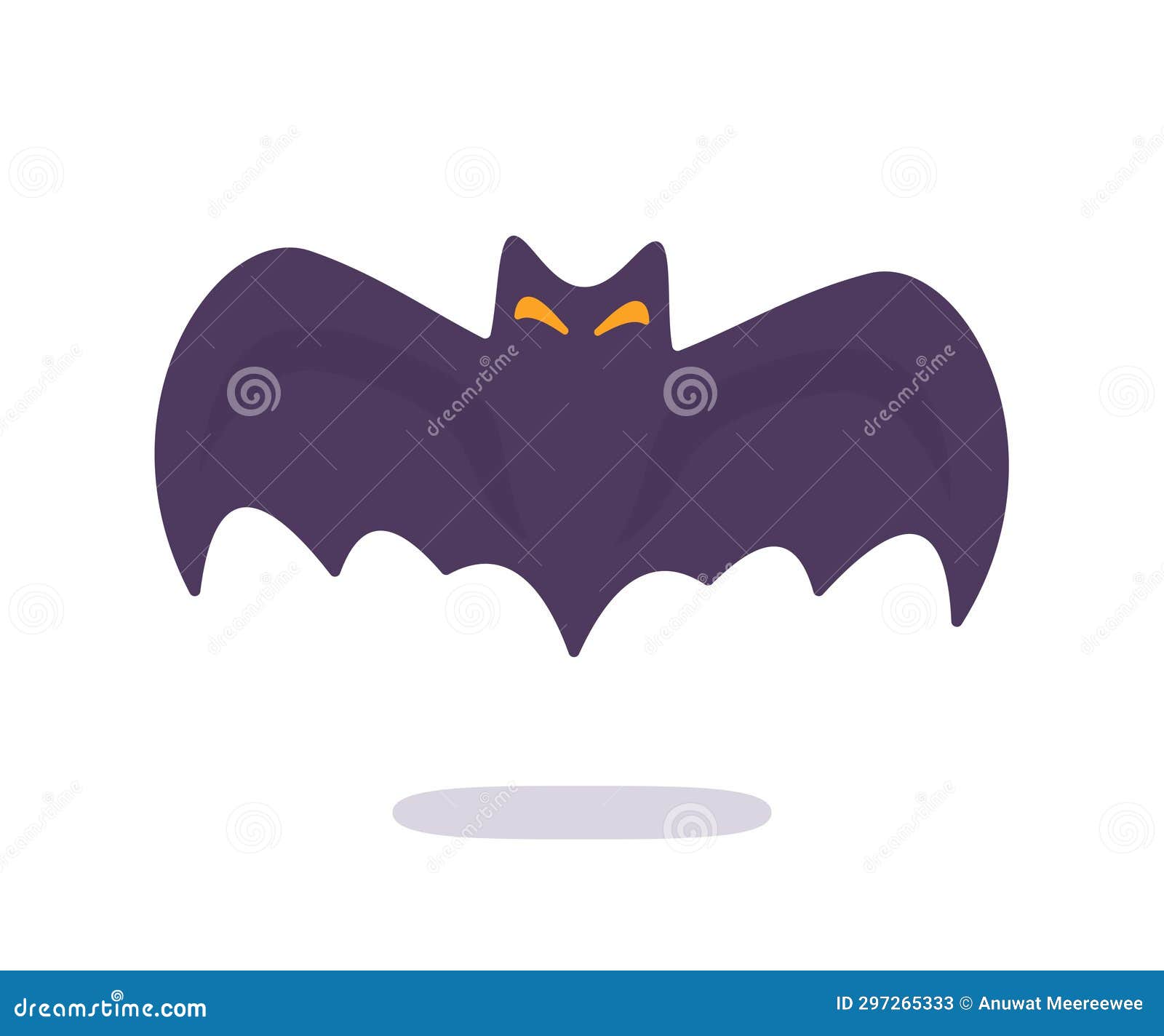 Vampire Bat Cartoon Scary Ghost Bat Blood on Halloween Stock Vector ...
