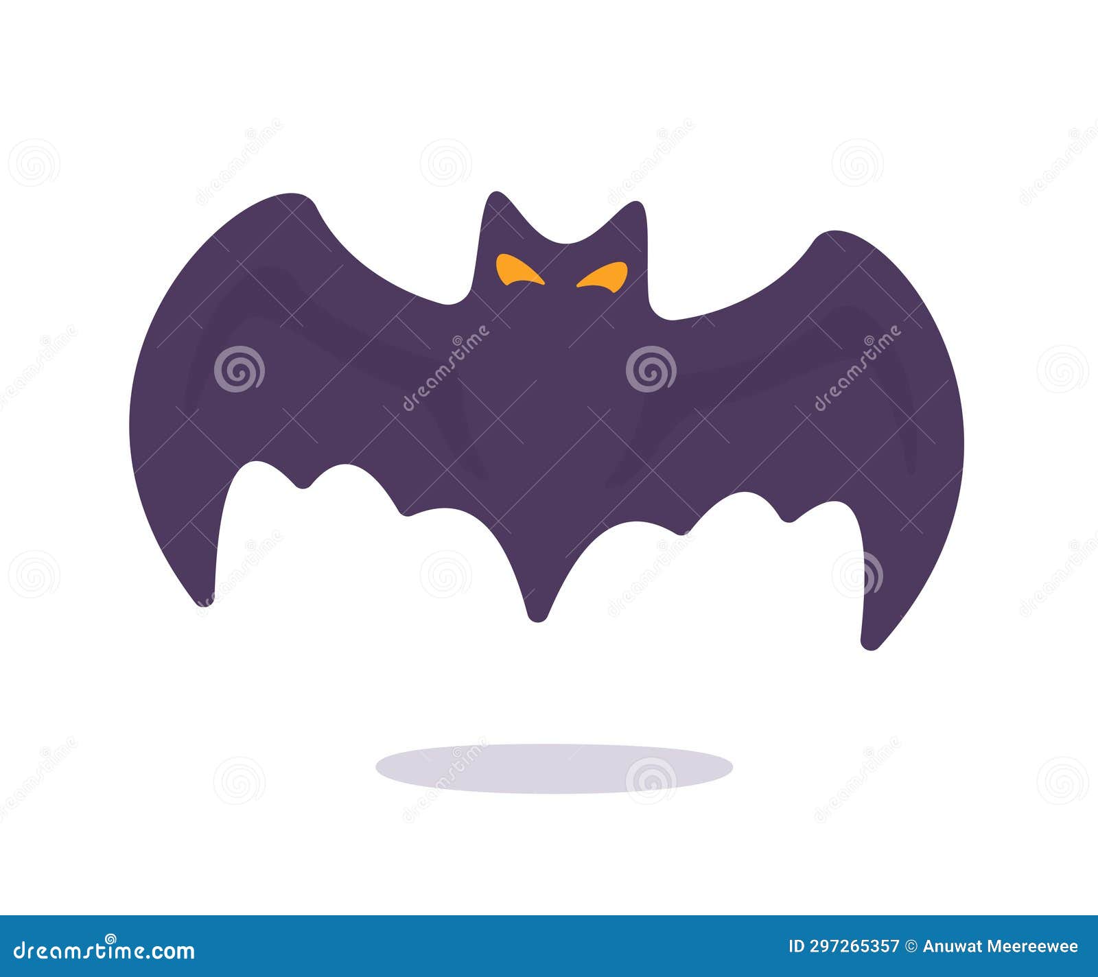 Vampire Bat Cartoon Scary Ghost Bat Blood on Halloween Stock Vector ...
