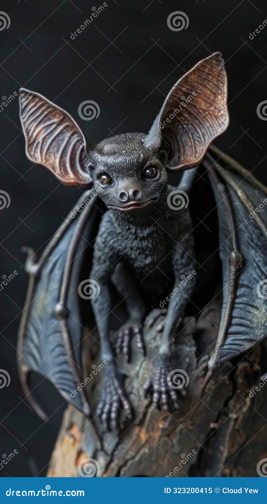 Vampire Bat Figurines As Halloween Decorations Stock Illustration ...