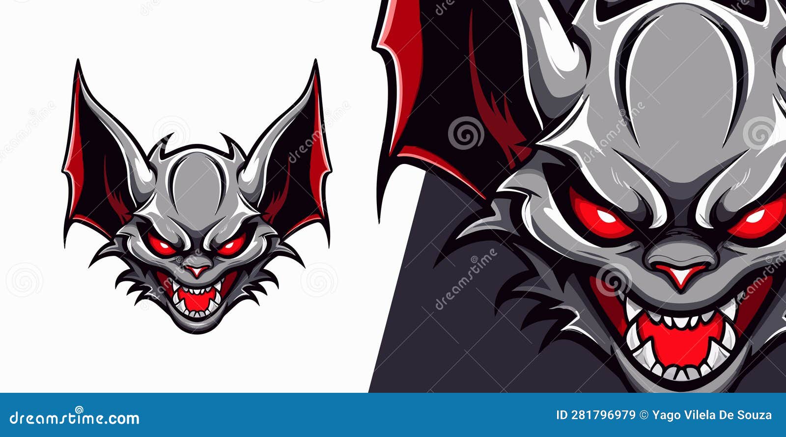 Vampire Bat Logo: Powerful Vector Graphic for Sport and E-Sport Teams ...