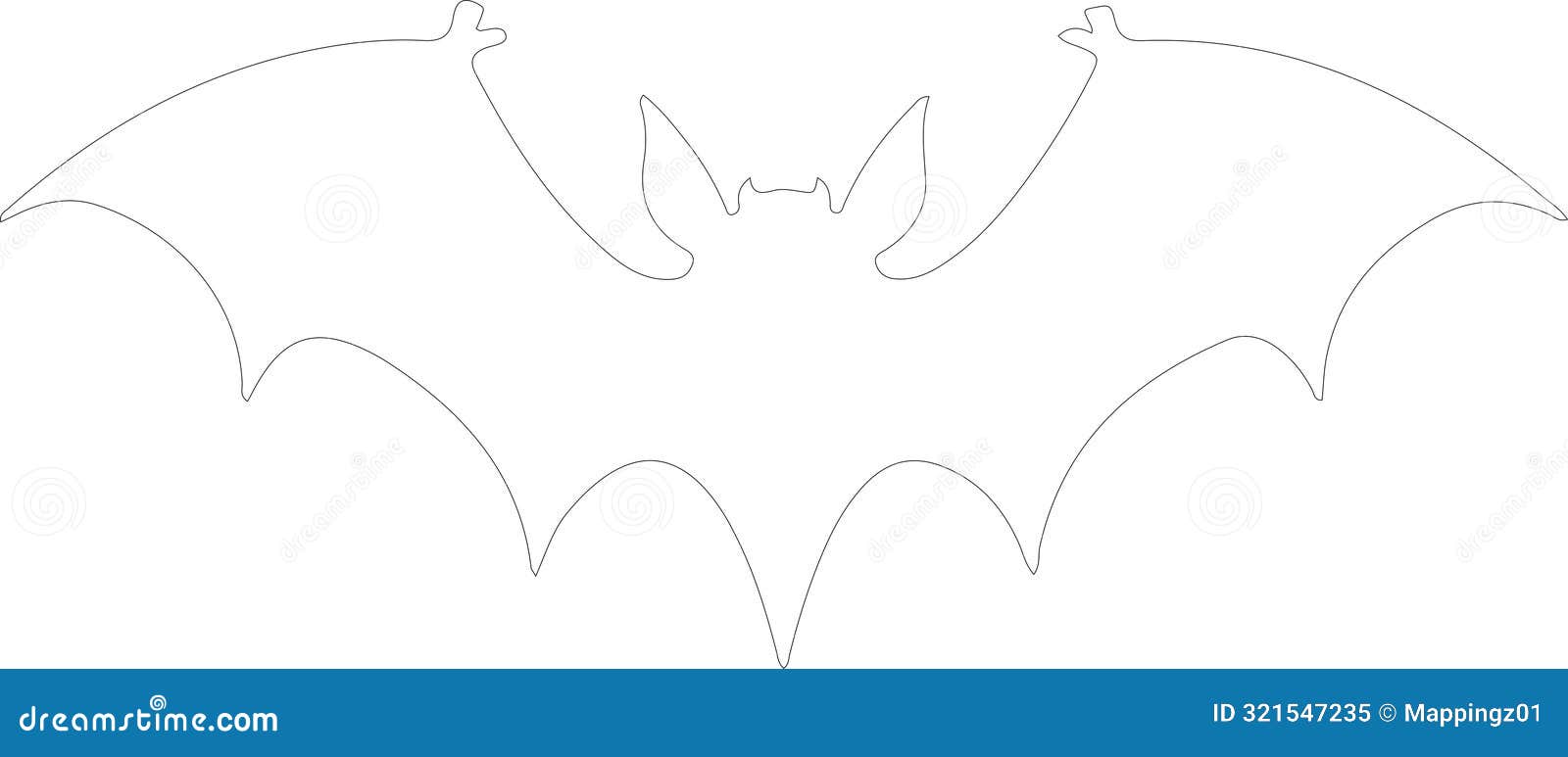 Vampire Bat Outline Silhouette Generative Ai Stock Vector ...