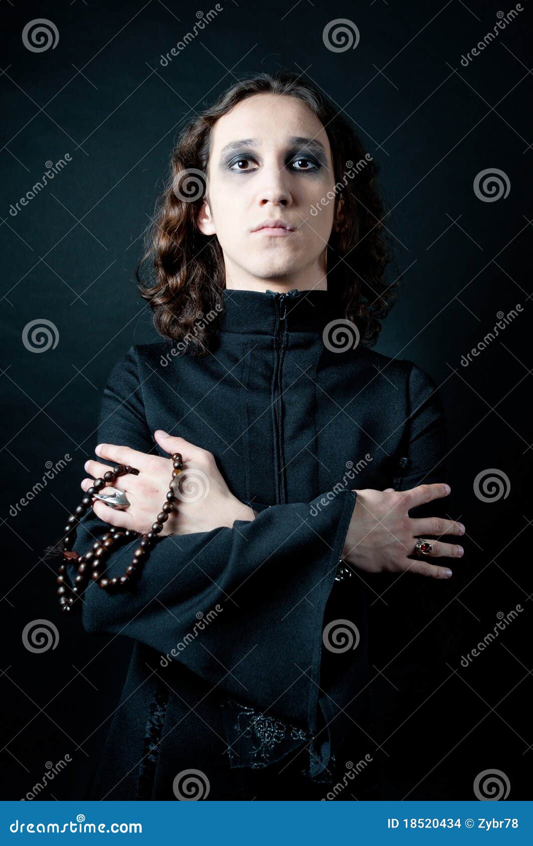 Vampire in black stock photo. Image of costume, characters - 18520434