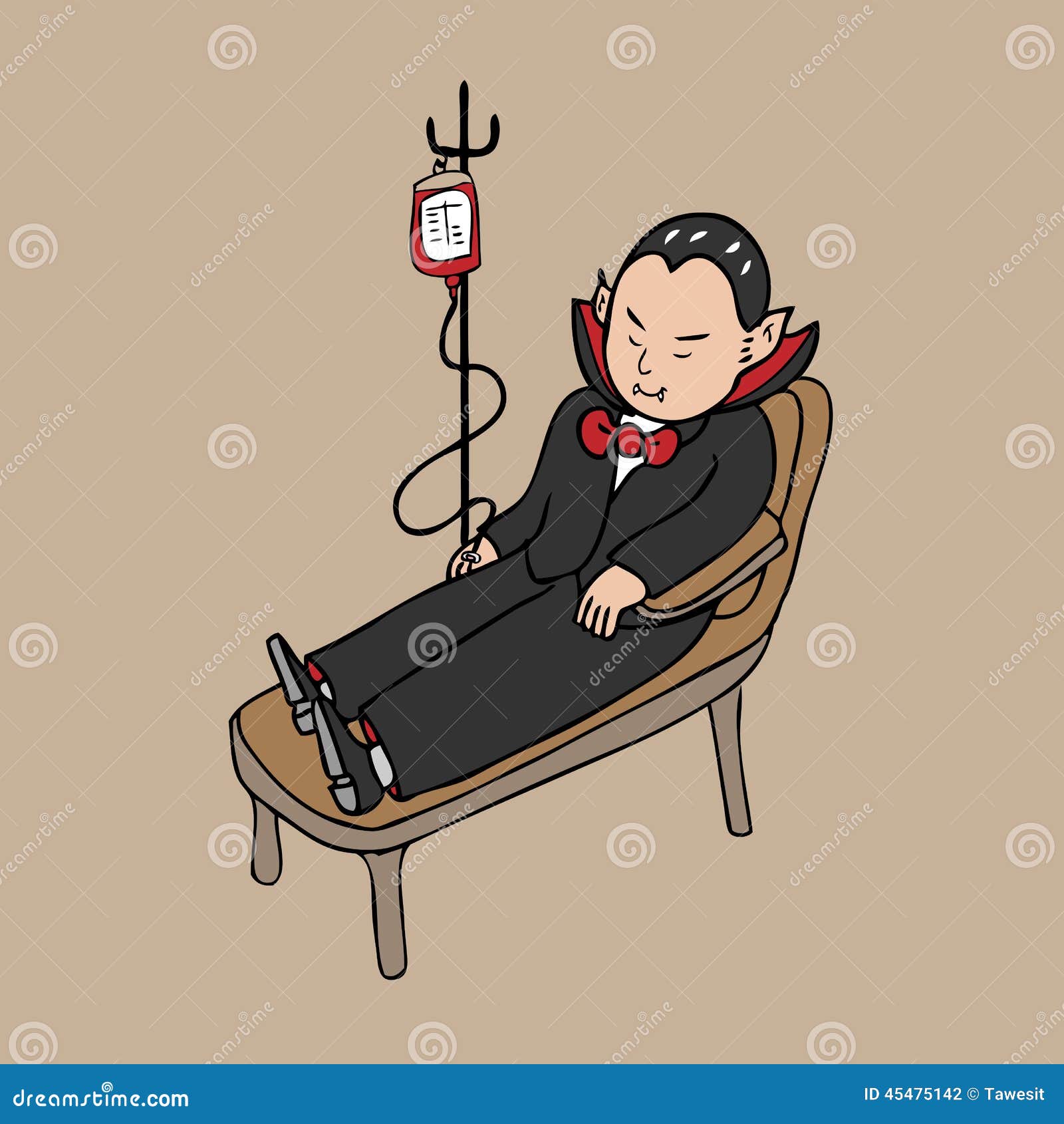 Vampire Blood Transfusion Cartoon Vector Illustration | CartoonDealer ...