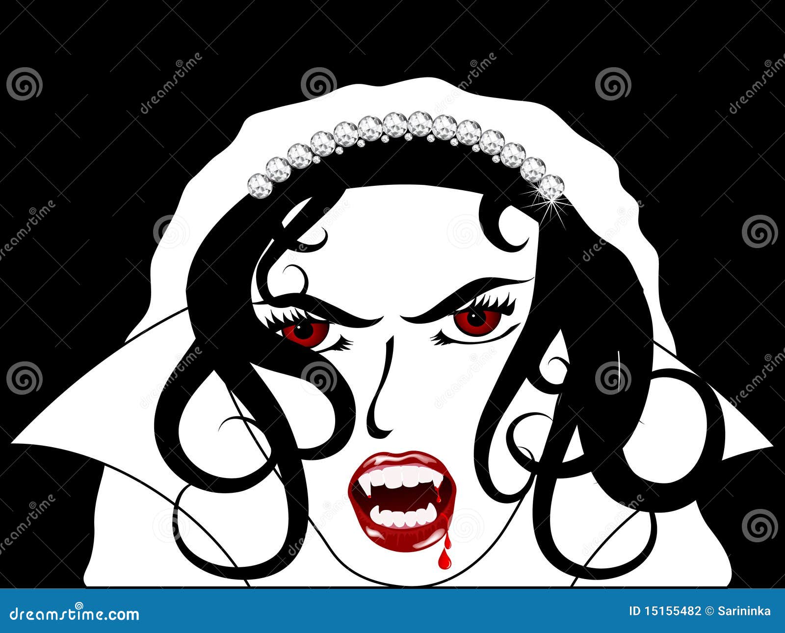 Vampire bride stock vector. Illustration of background - 15155482