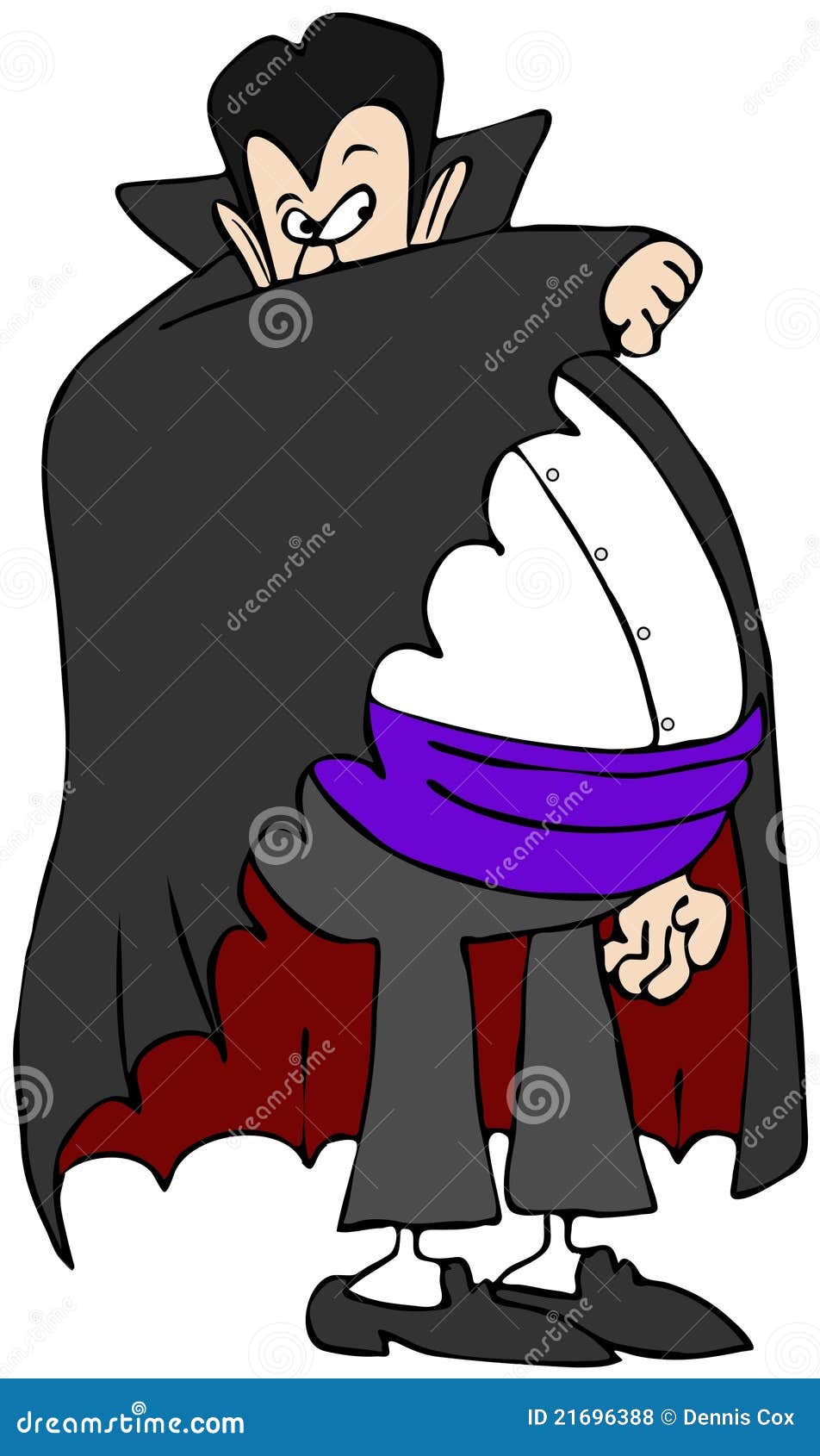 Vampire in a Cape stock illustration. Illustration of vampire - 21696388