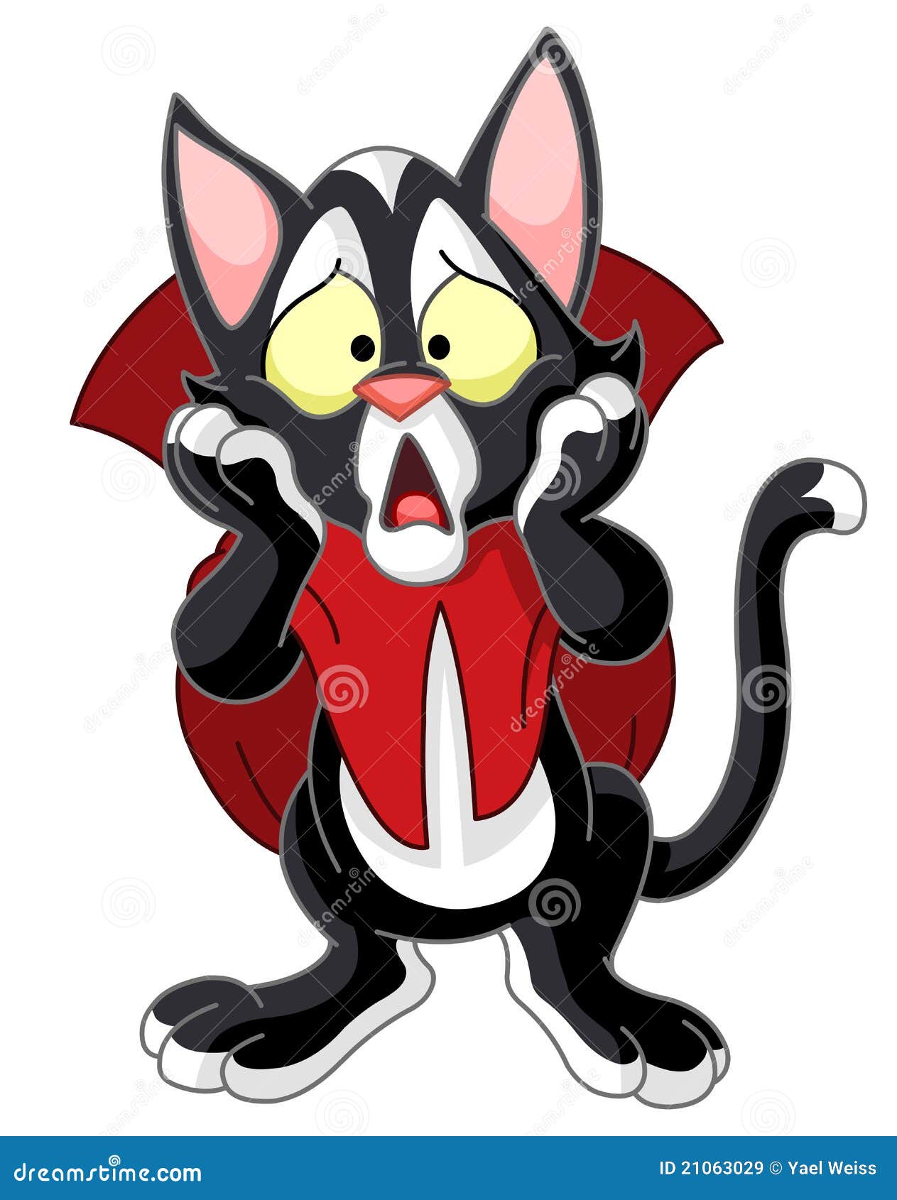 Vampire cat stock vector. Illustration of panic, evil - 21063029