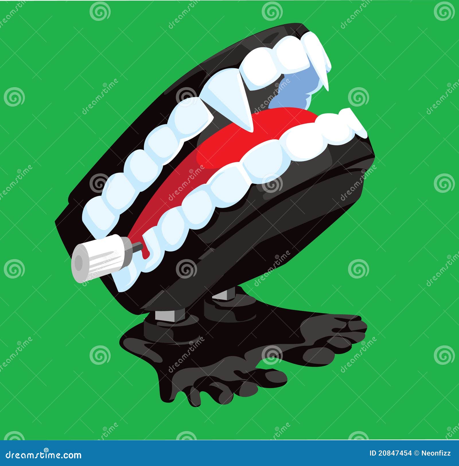 Chomping Teeth Cartoon Clipart