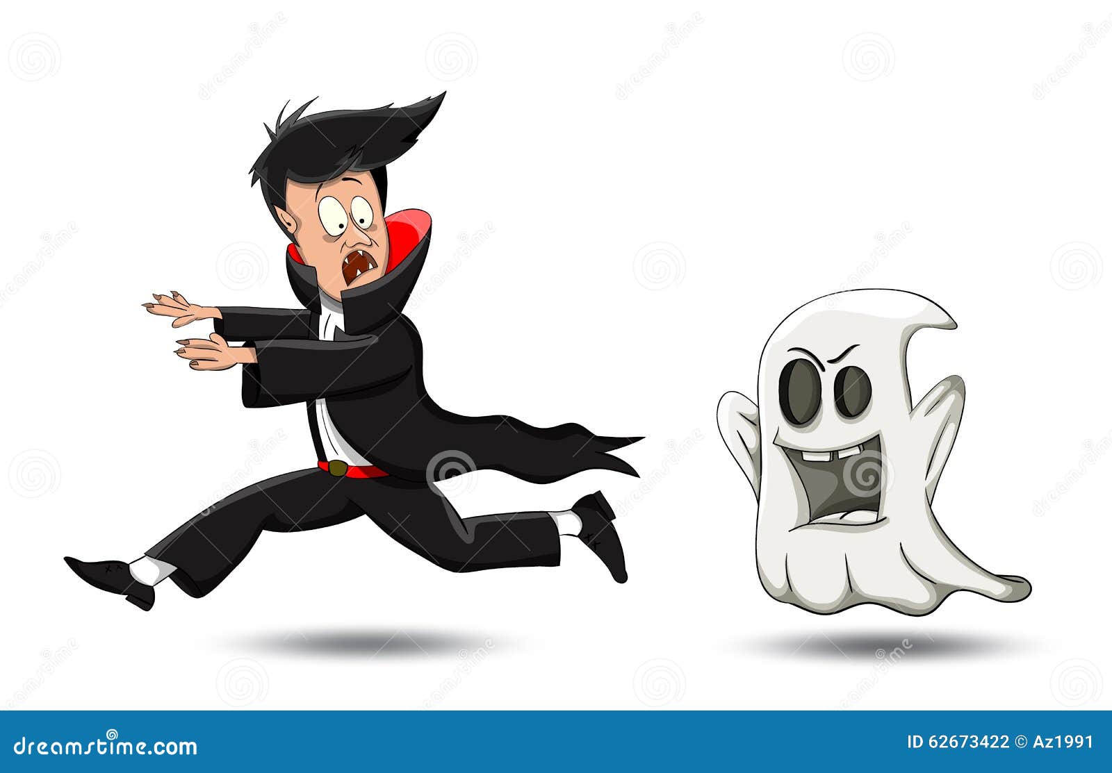 Vampire and chost stock vector. Illustration of fear - 62673422