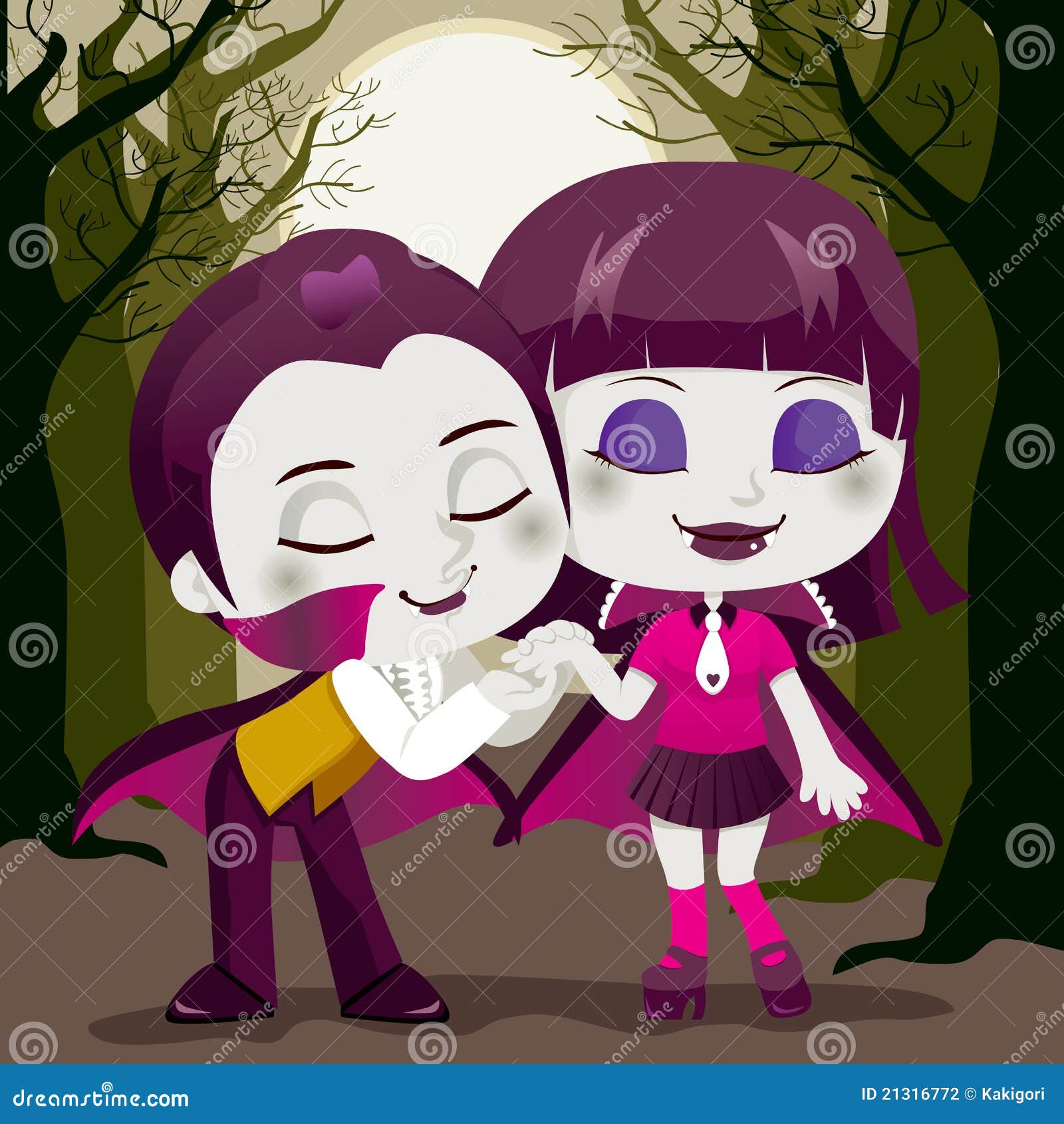 Vampire Couple stock vector. Illustration of fantasy - 21316772