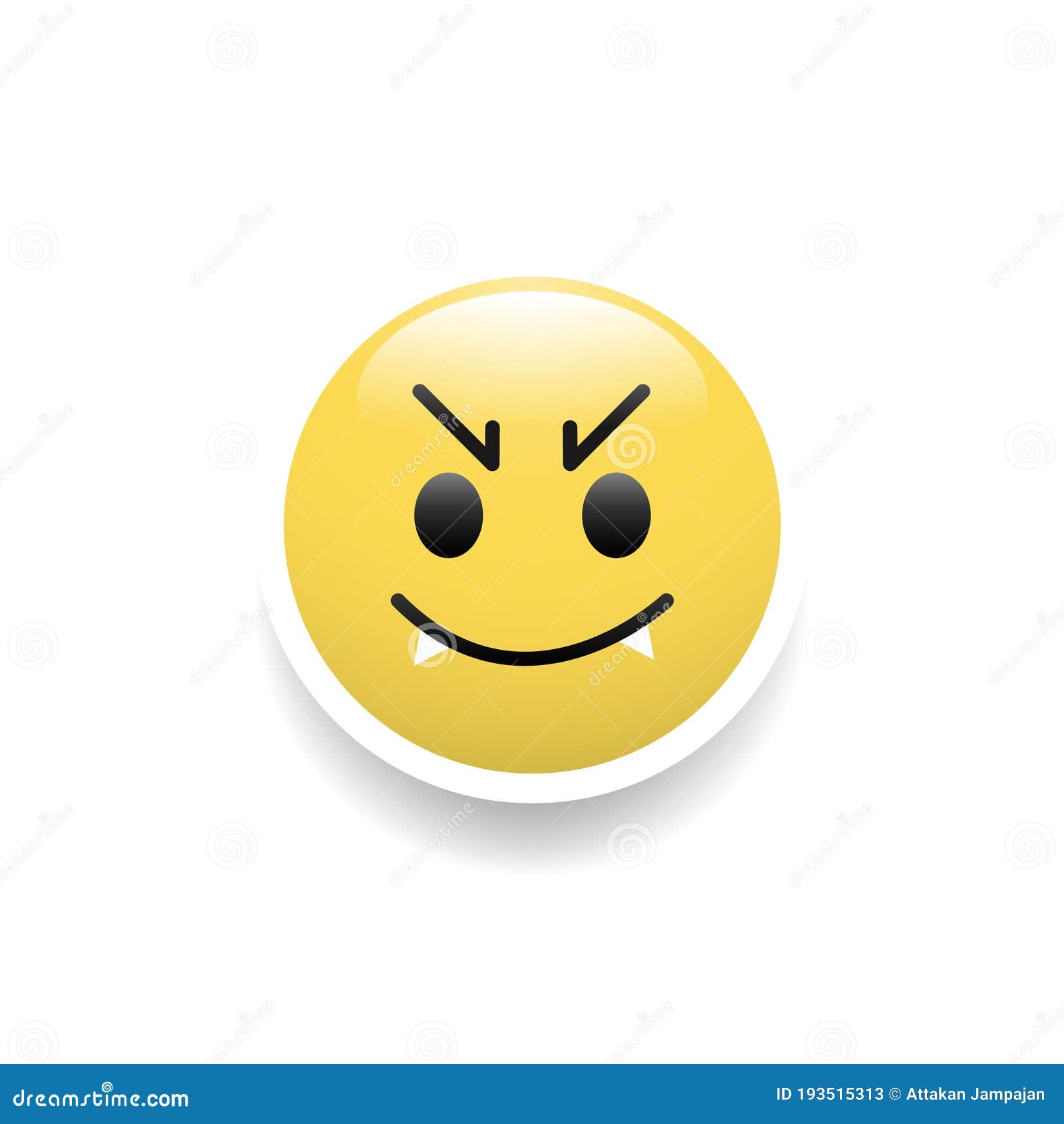 Vampire Emoticon Isolated On White Background - Smiley - Vector ...